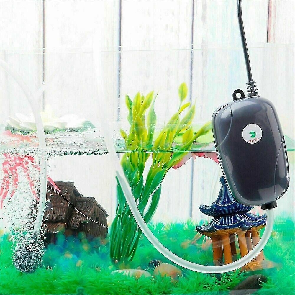 New Silent Air pump Aquarium Fish Tank Double-Hole Air Pump Hydroponic ...
