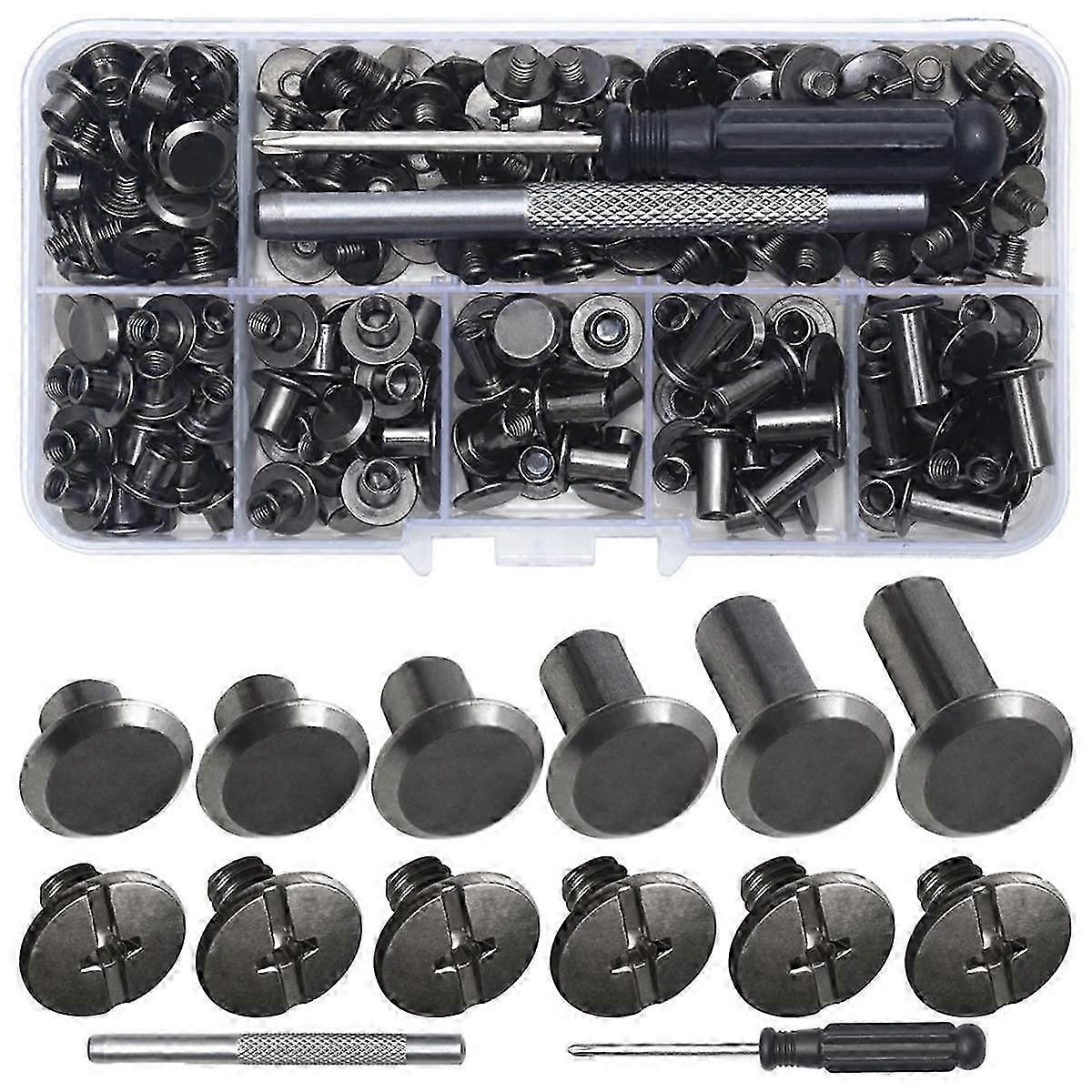 Screw Leather Rivets Assorted Screw Rivets M5 Chicago Binding Screws ...