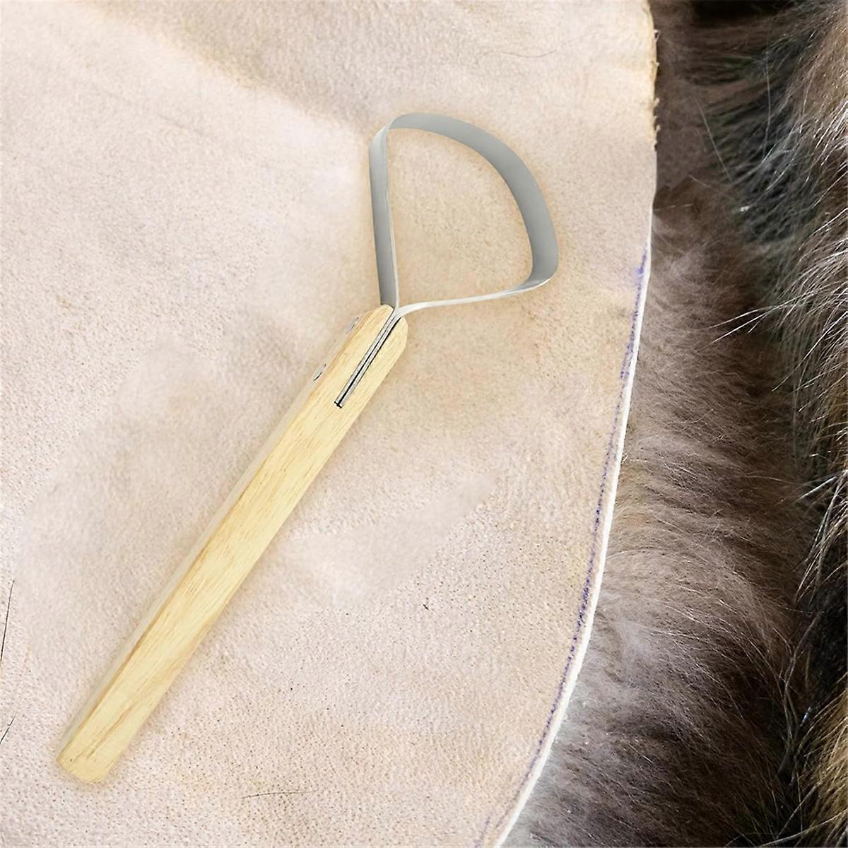 3Pcs Hide Scraper Fleshing Tool Fleshing Knife 11.2in Long Handle ...