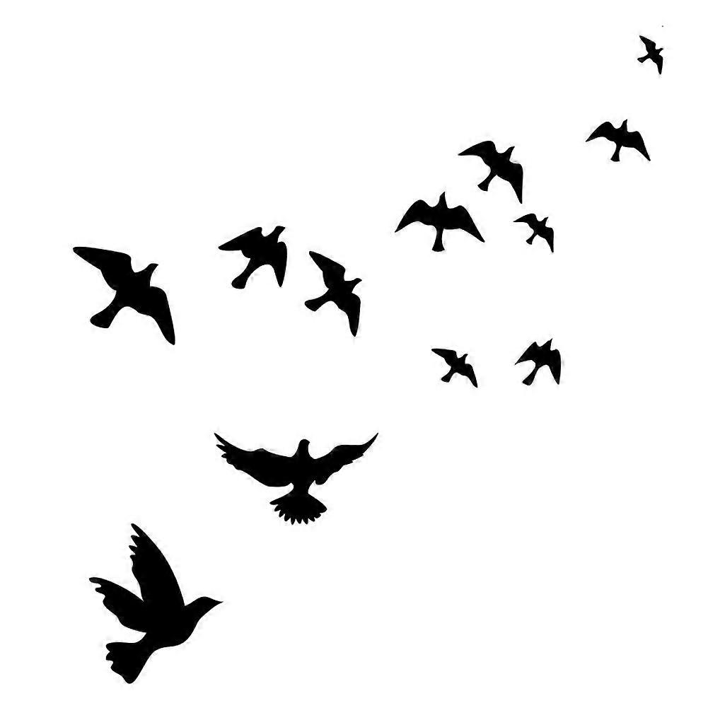Waterproof Birds Flying Sticker Living Room Bedroom Wall Background ...