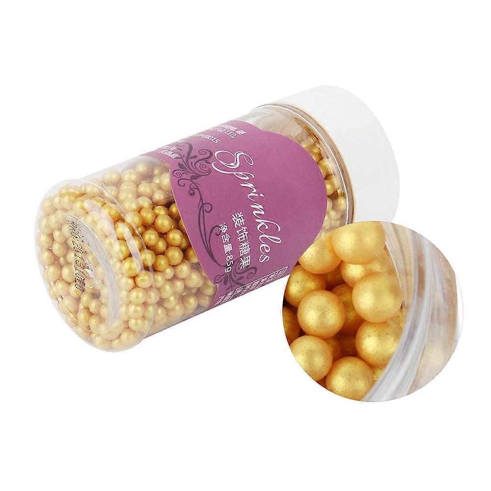 4mm Small Gold Beads Pearl Edible Pearl Sugar Ball Fondant DIY Cake ...