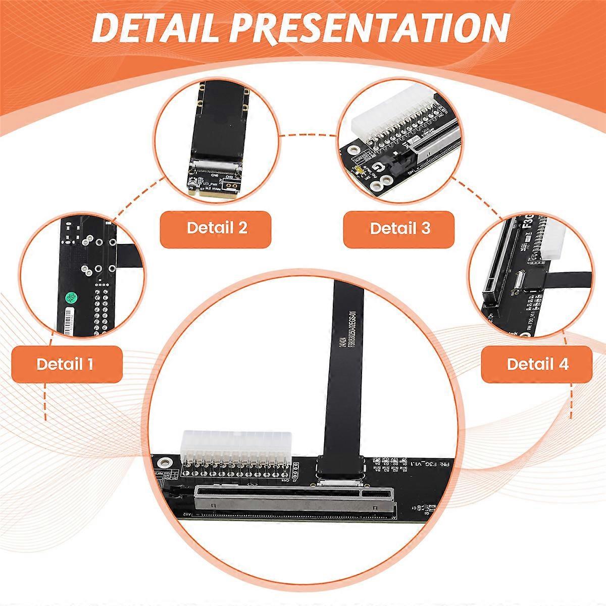 PCIe 5.0 M.2 NVMe to PCIE x16 eGPU Adapter 25cm | Fruugo UK
