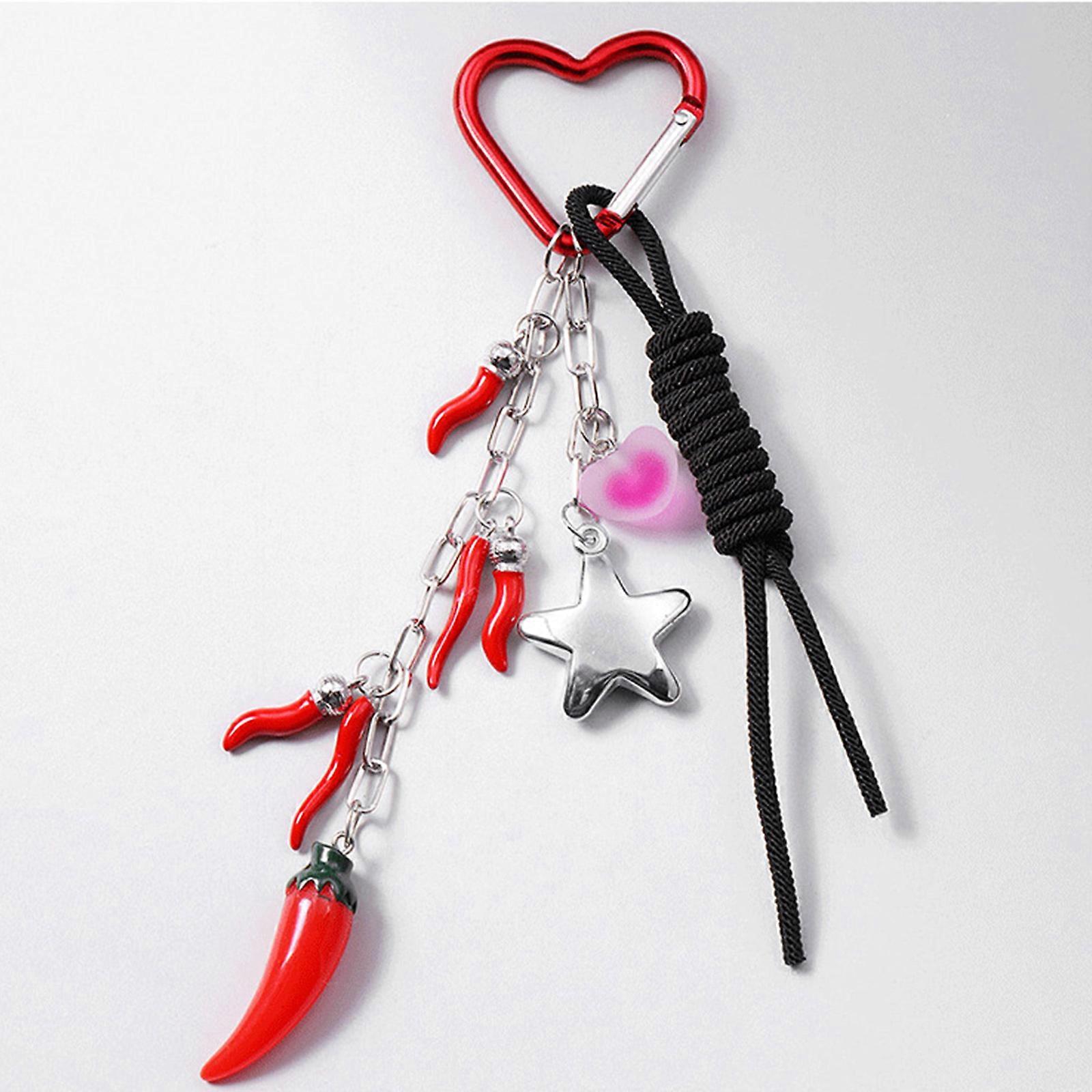 Stylish Chili Pepper Charm Key Rings Fashion Forward Chili Key Pendant ...