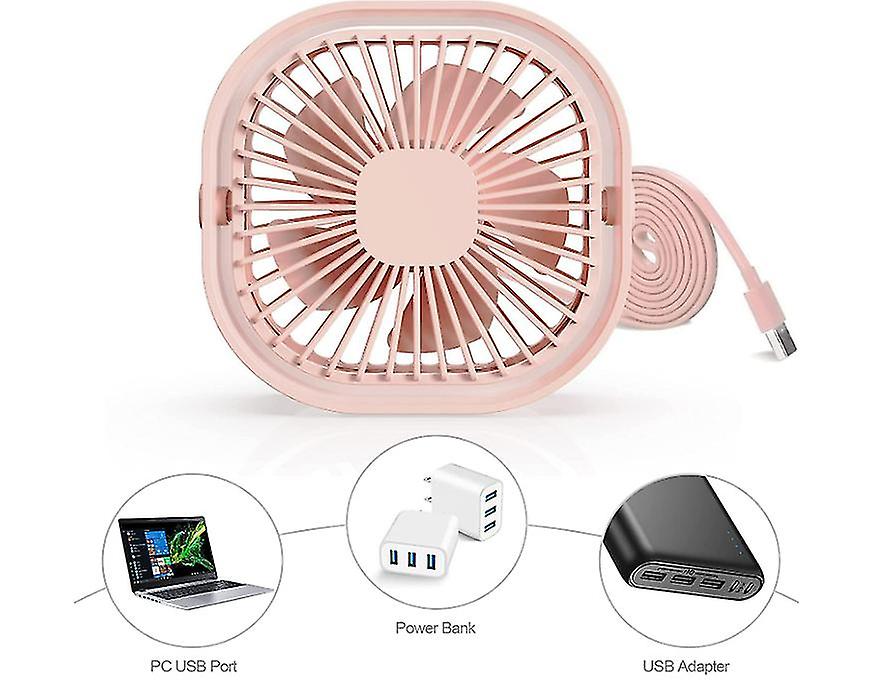 Mini Fan,usb Desk Fan, Small Personal Table Fan With 3 Speeds, Mini ...