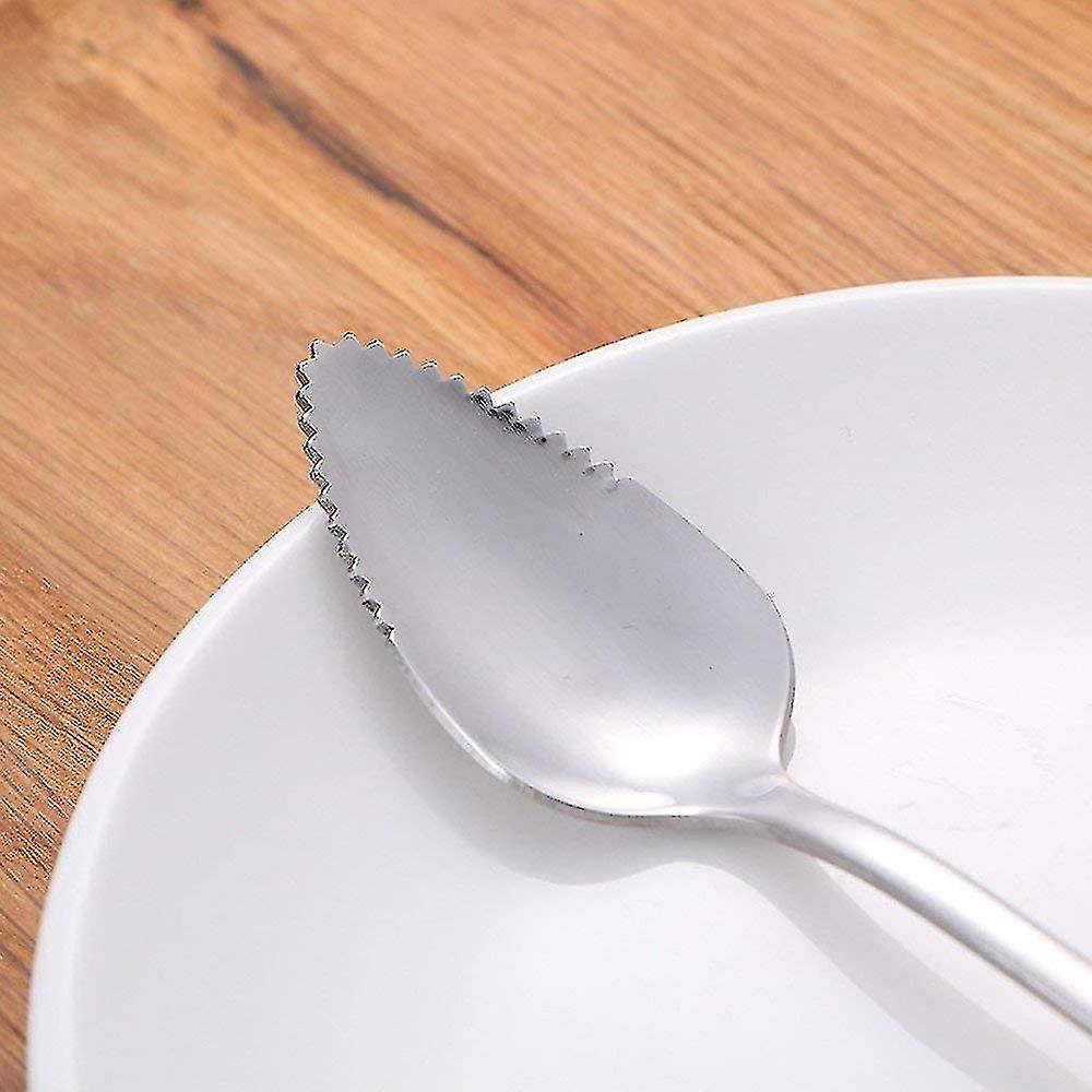 Grapefruit And Dessert Spoon - Stainless Steel With Serrated Edge 6.5 ...
