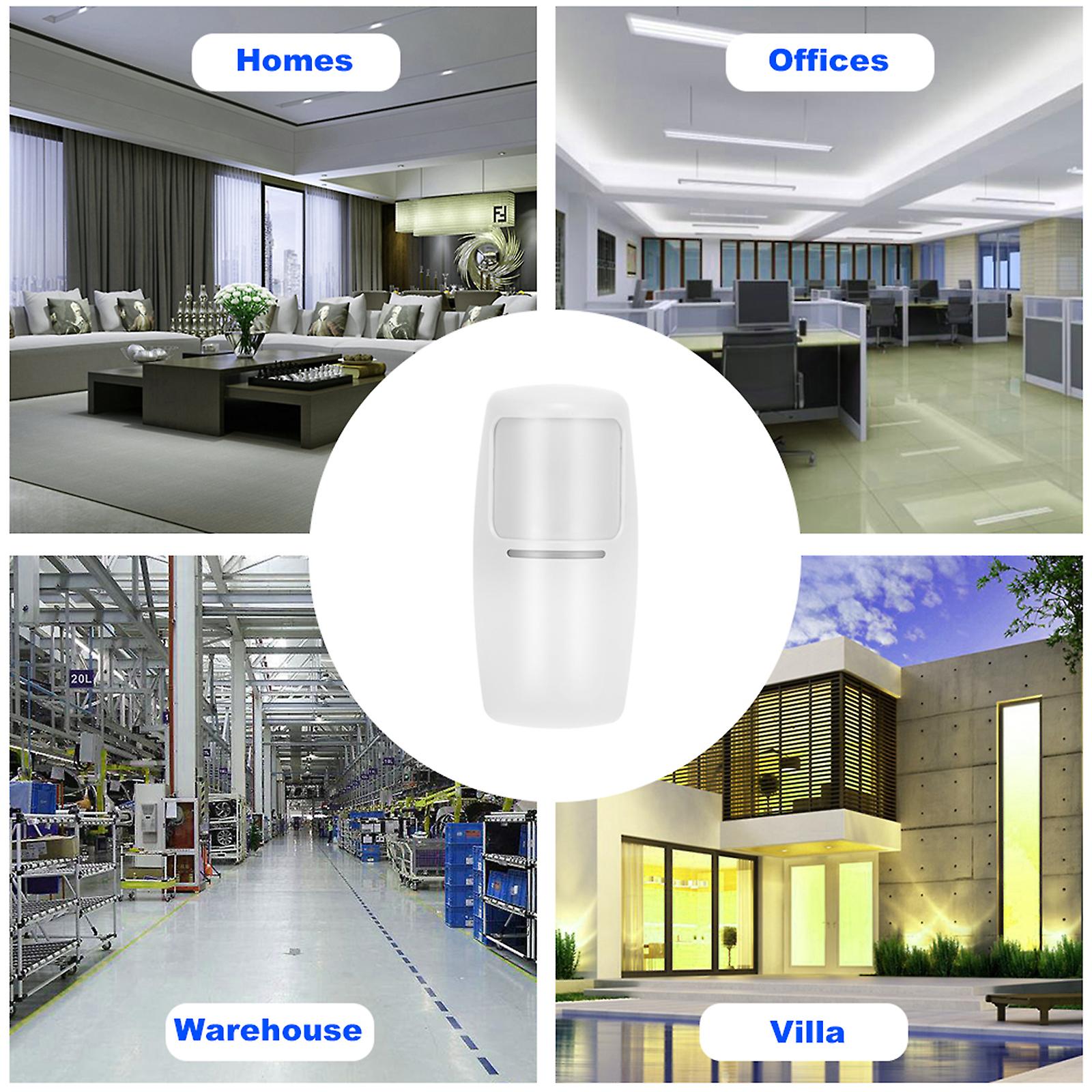 White Pir Wireless Dual Infrared Detector 433mhz Rf Pir Motion Sensor ...