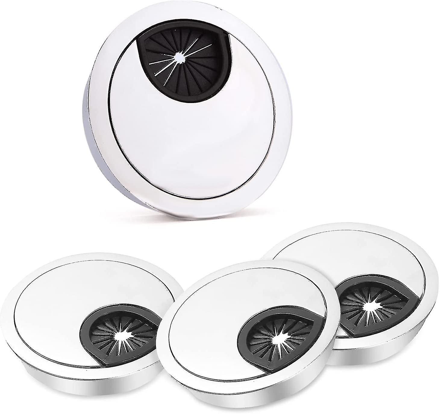 4x 60mm Desk Cable Hole, Desk Table Grommet Cable Tidies Desk Table ...