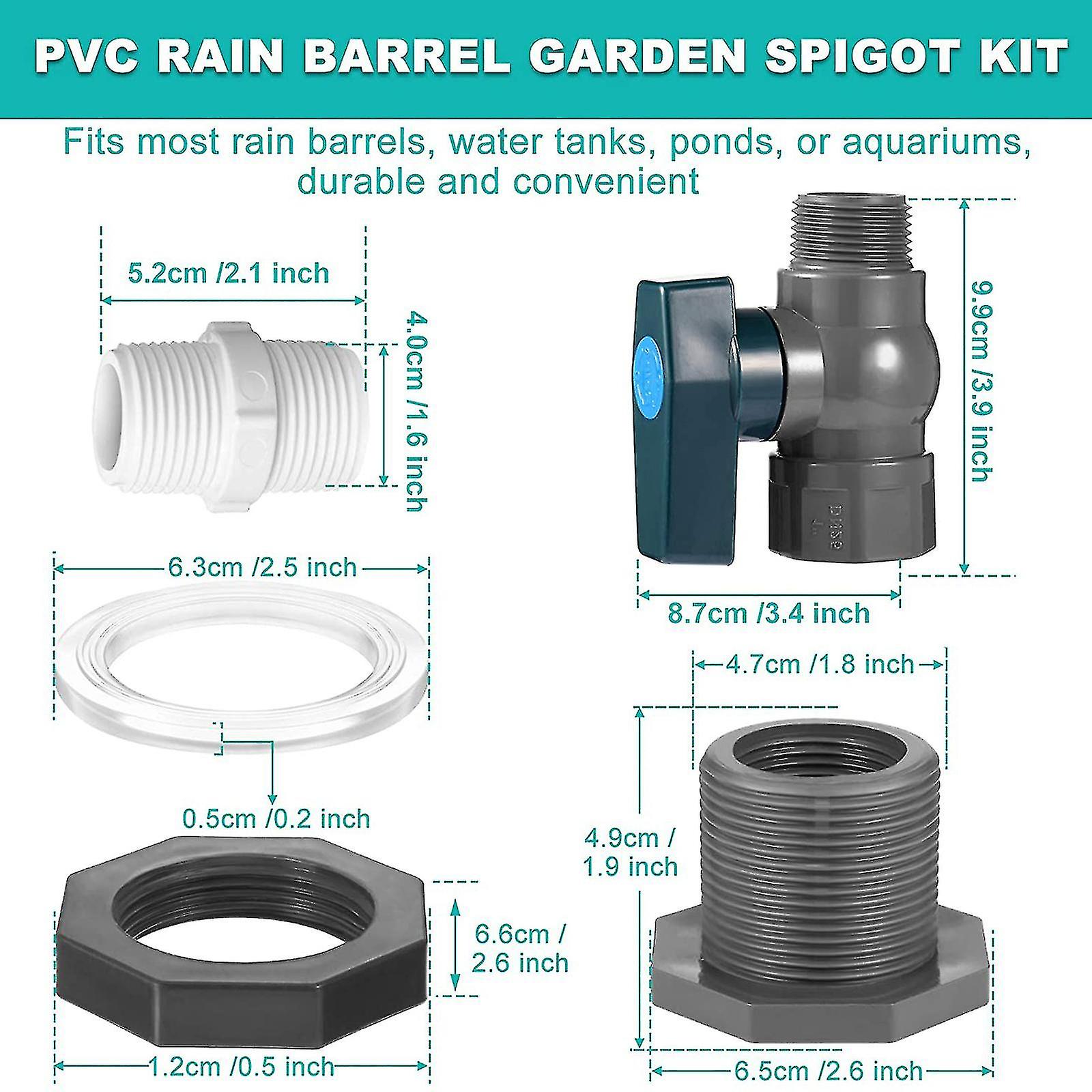 Faucet Rain Bucket Faucet Kit 3/4 Inch Pvc Rain Bucket Valve With ...