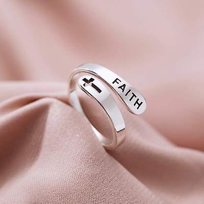 Elevate Your Faith: Adjustable 925 Sterling Silver Cross Wrap Ring. A Symbol of Christian Belief ...