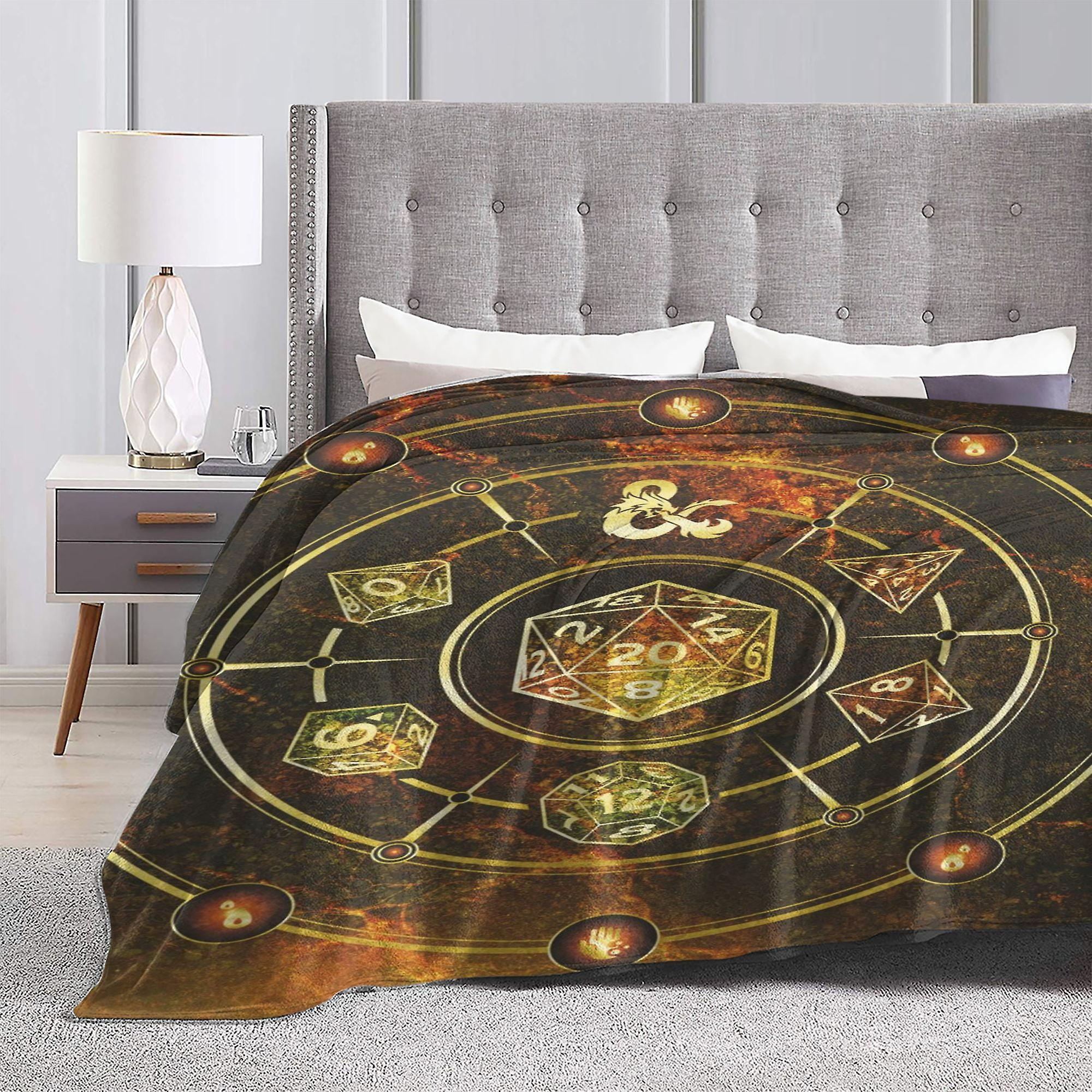 DND Dungeons And Dragons Sängfilt Supermjuk fleecefilt Lättviktsvarm ...