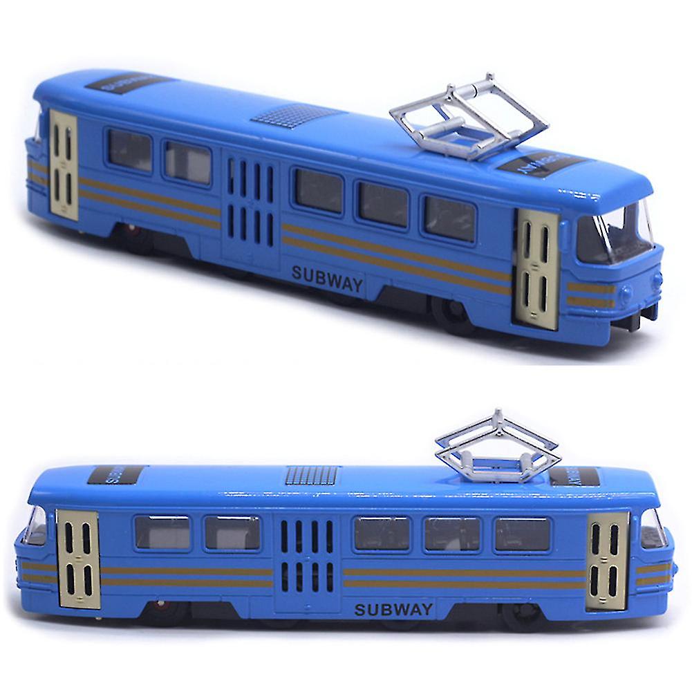 Classic Train Tram Diecast Pull Back Model With Led Music Developmental ...