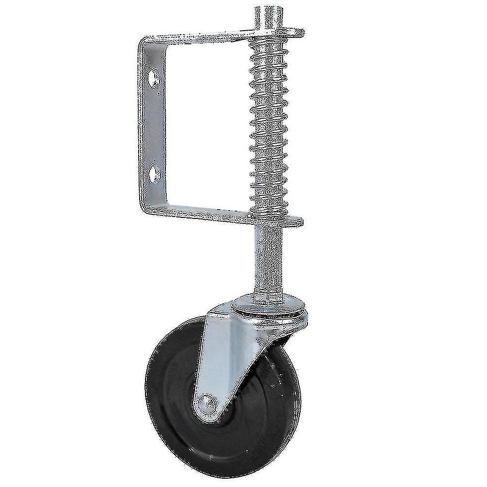 4 Inch Rubber Gate Wheel Spring Loaded Swivel Caster Heavy Duty 220lbs ...
