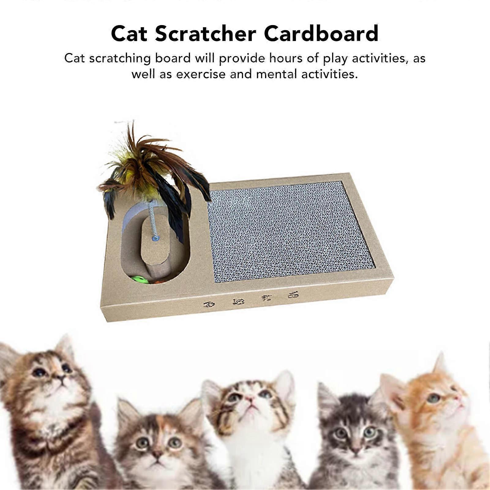 Cat Scratching Board Grinding Claws Relieve Boredom Corrugated Paper ...