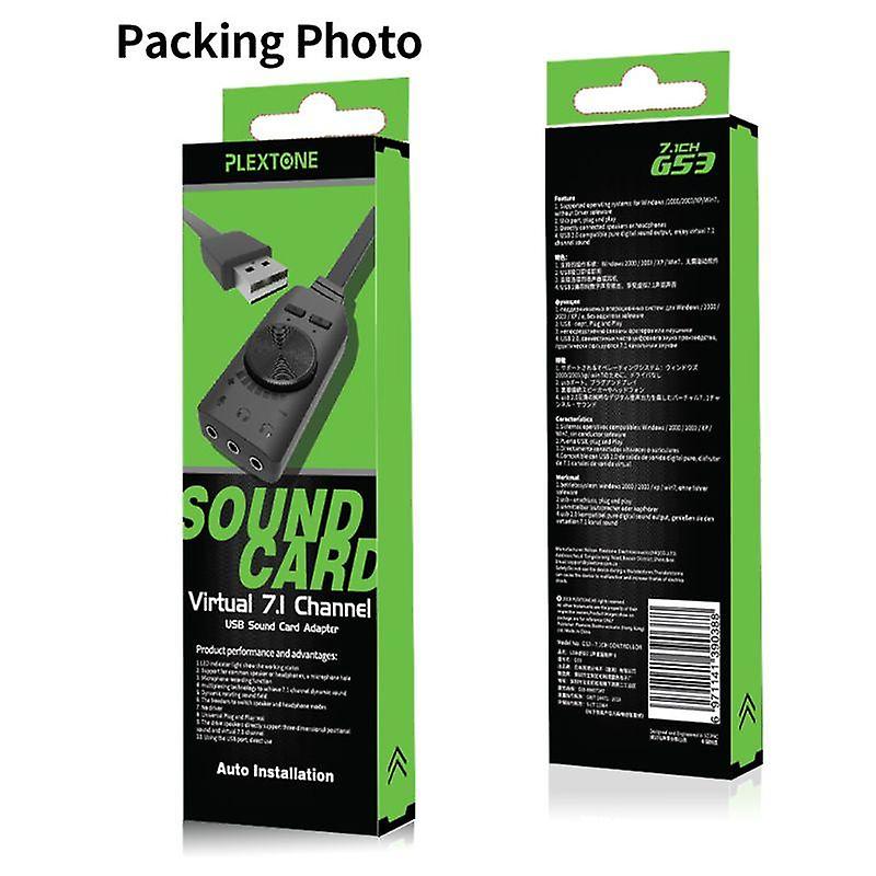 Gs3 virtual 7.1 channel sound card converter adapter external usb 3.5mm ...