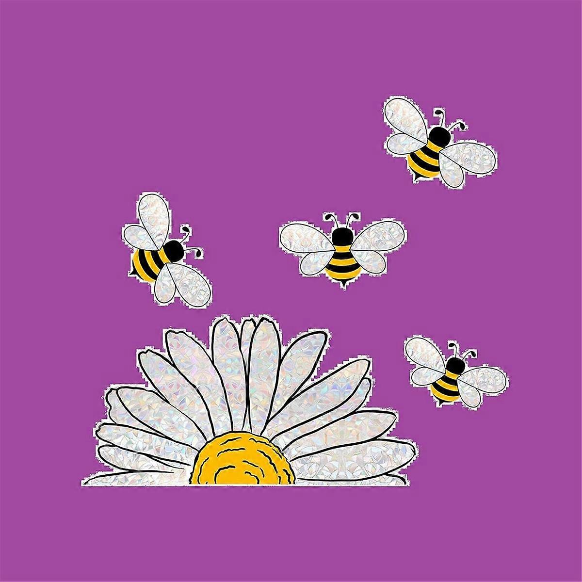 Cute Bee Style Glass Sticker, Bee Window Decal - Stained Glass Window ...