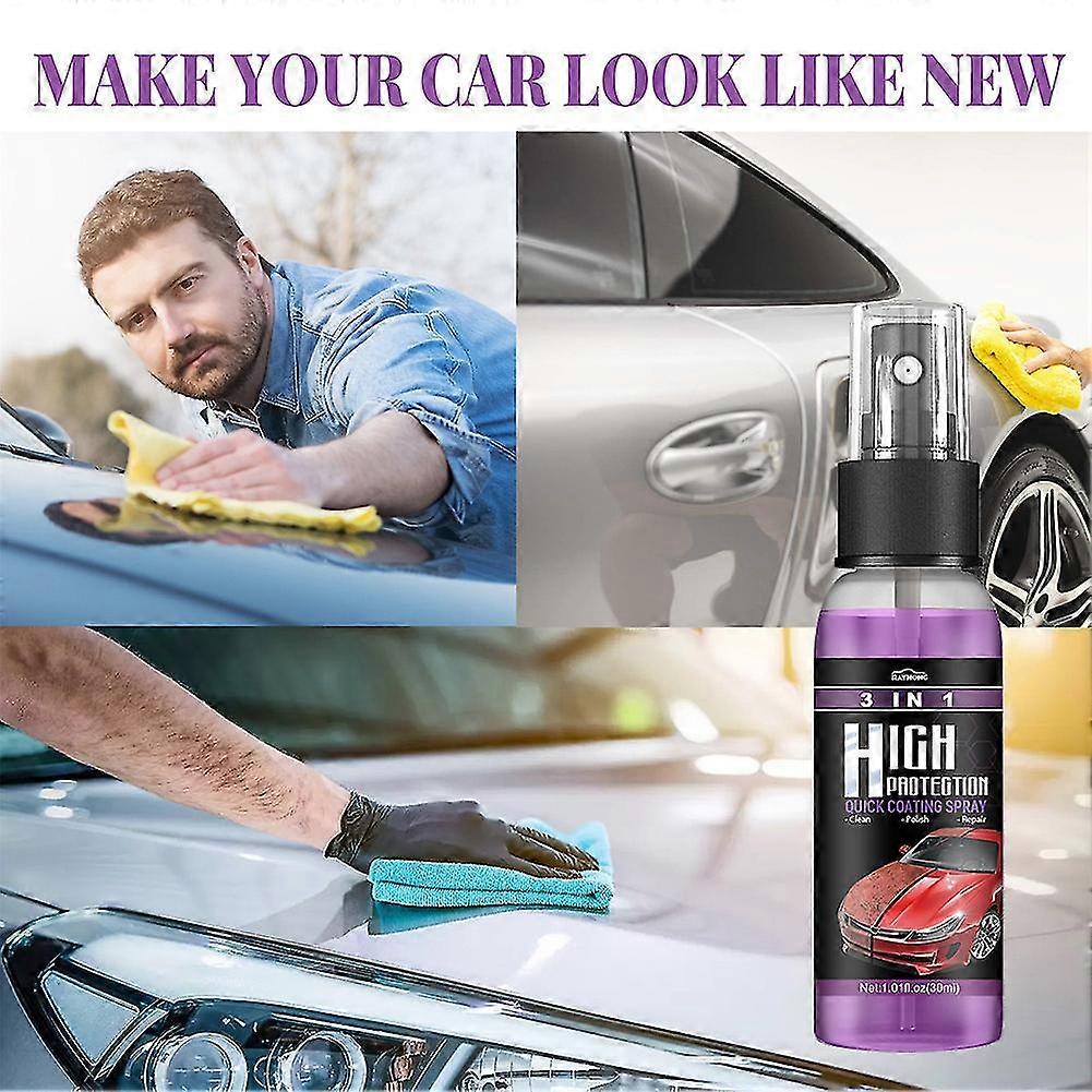 1-3x100ml High Protection Quick Car Ceramic Coating Spray 3 in 1 -Fast ...