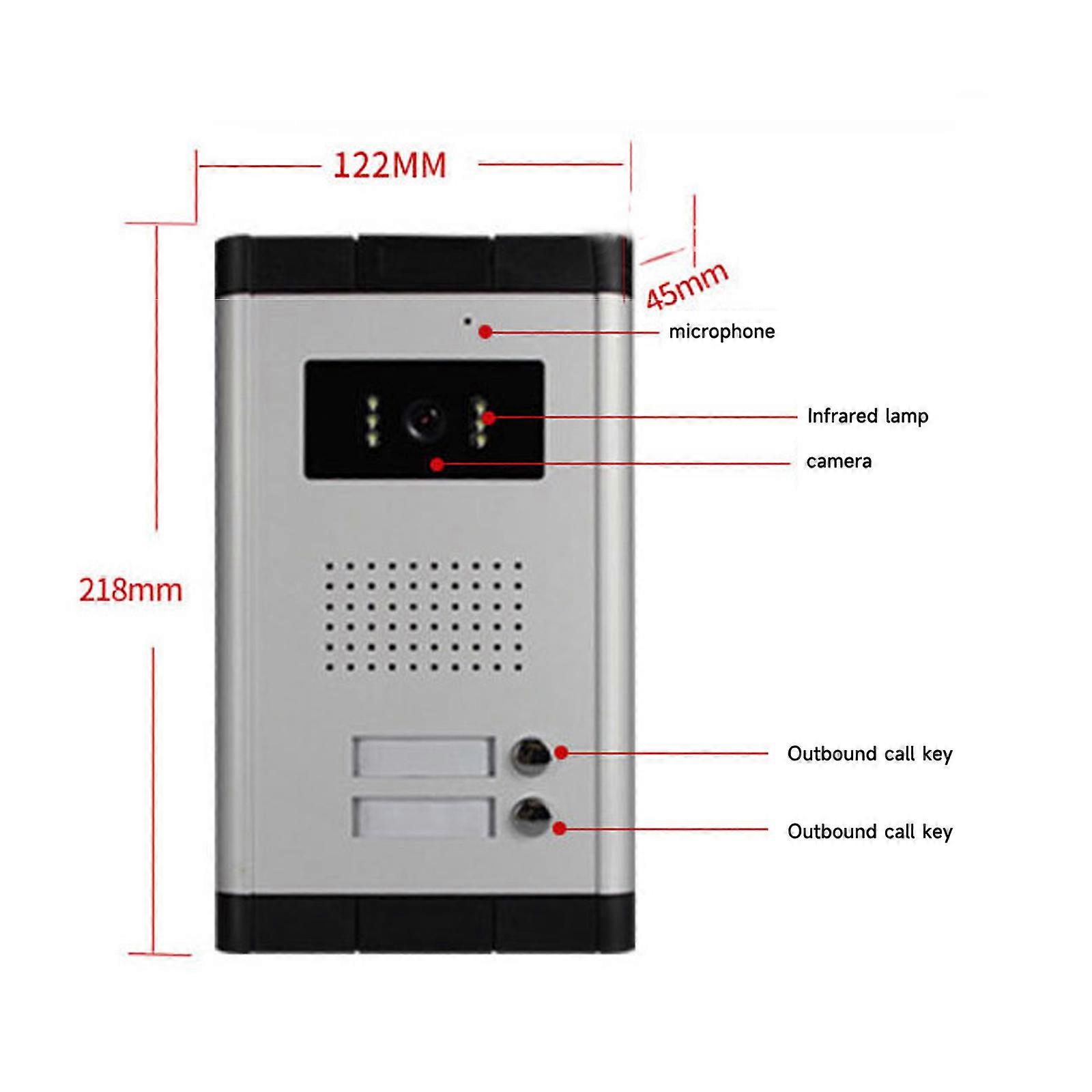 7" Apartment Wired Video Door Phone Intercom Entry System for Multi ...