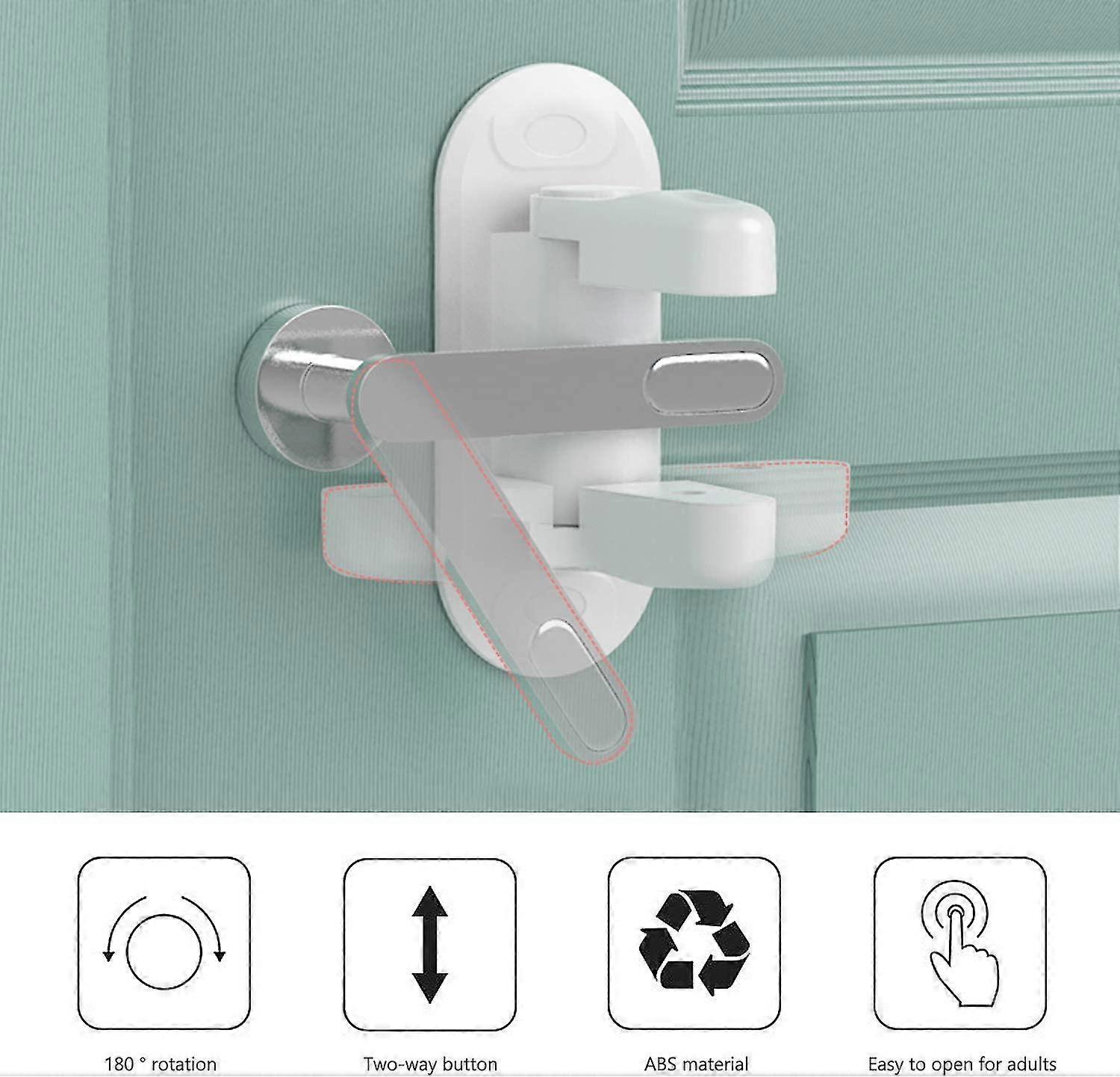 For 2024 4pcs Child Safety Door Locks And Handles Door Lever Lock ...