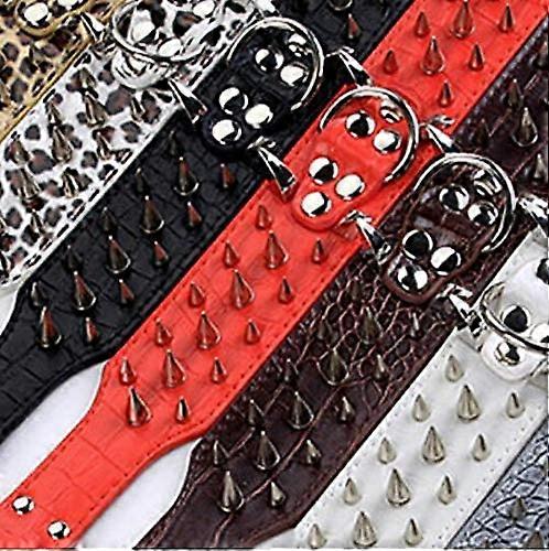 Sharp Spiked Studded Dog Collar 2 Inch Width Stylish Leather Dog ...