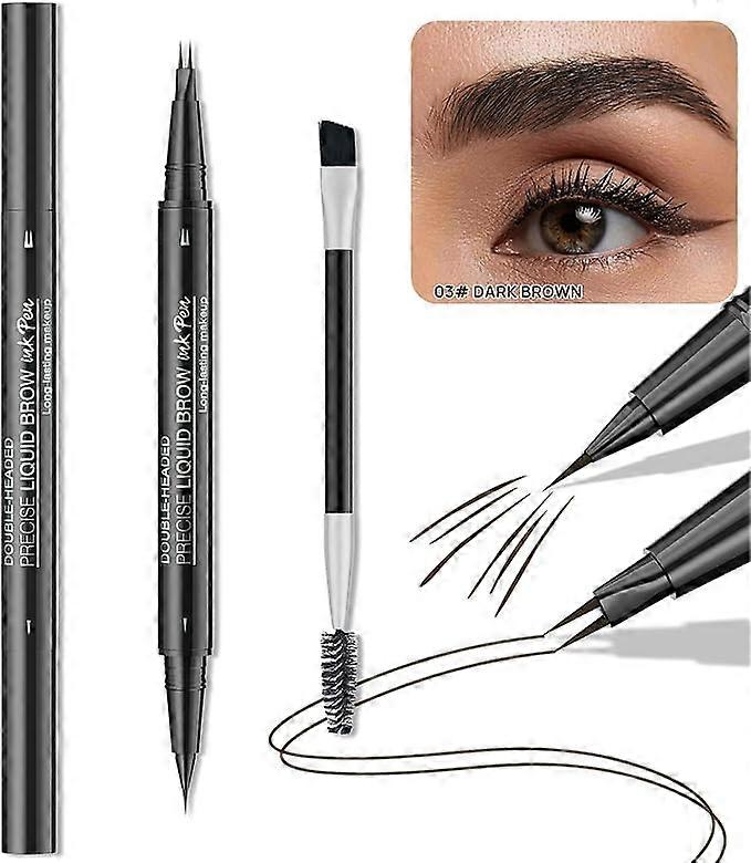 Natural Brow Eyebrow Pen, New 2-In-1 Dualended Microblading Eyebrow ...