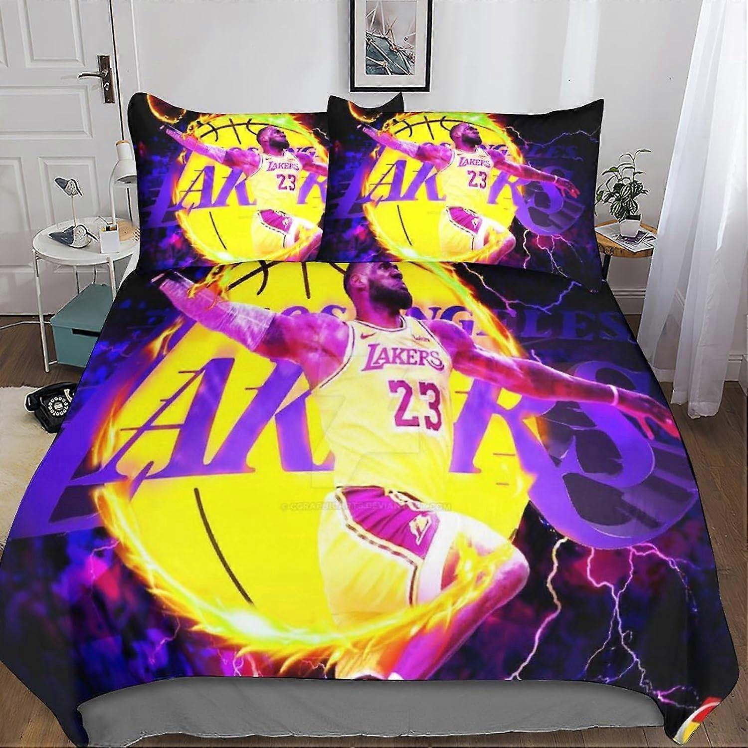 3D Lebron James Duvet Cover, 3 Pieces with Pillowcases, Microfiber Set ...
