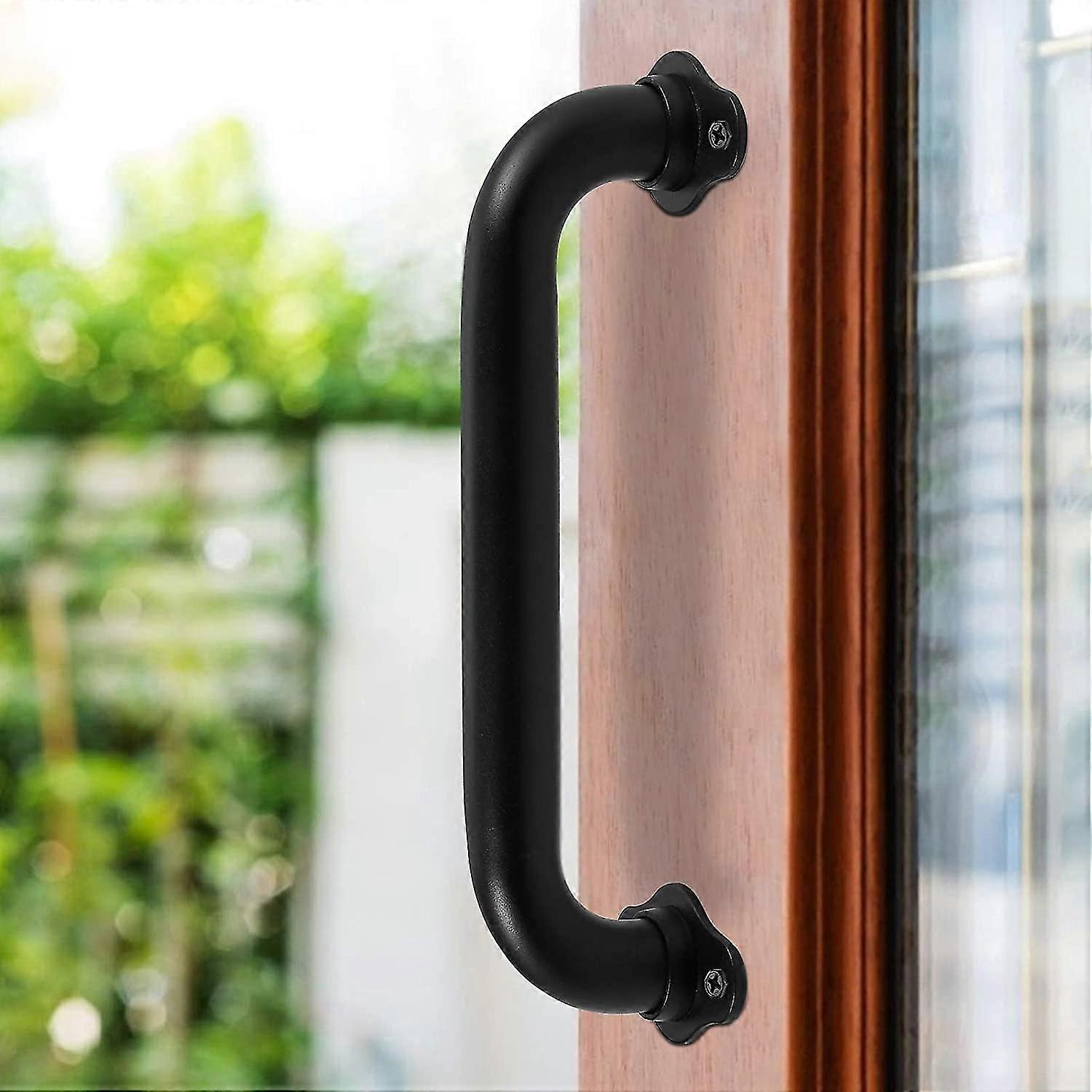 10 Inch Metal Industrial Pipe Wall Handrail - Pipe Barn Door Pull ...