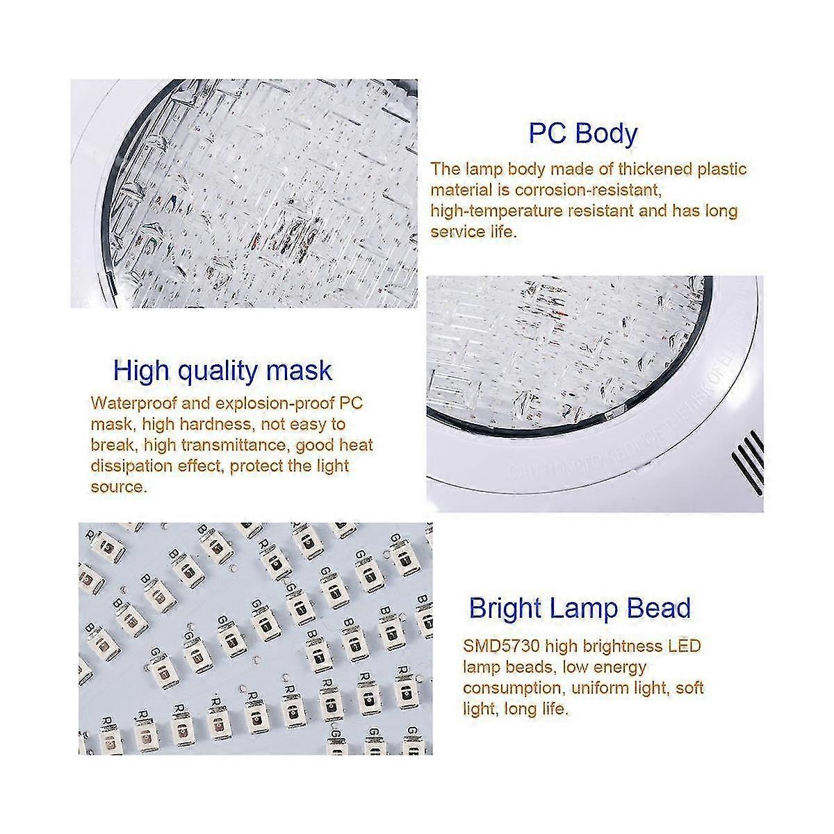 Pool Light 35W Swimming Pool Light with Remote Controller RGB Multi Color Outdoor LED Underwater ...