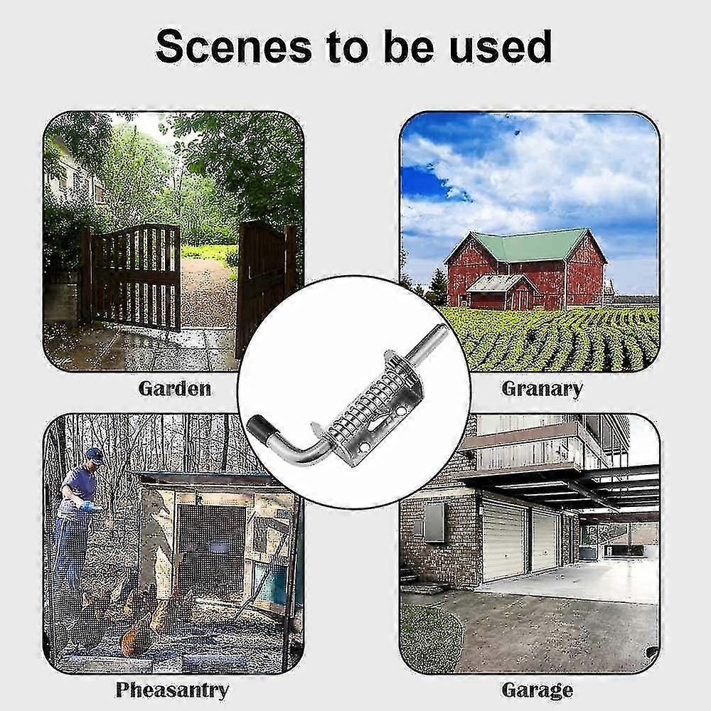 Spring Loaded Latch Pin, Stainless Steel Barrel Bolt Metal Lock With ...