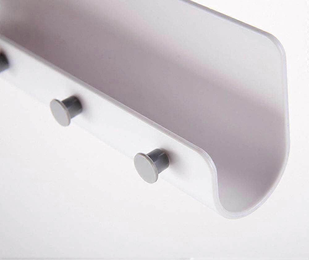 Key Holder Wall Mounted White, Modern Plastic Mail Holder And Key Rack ...