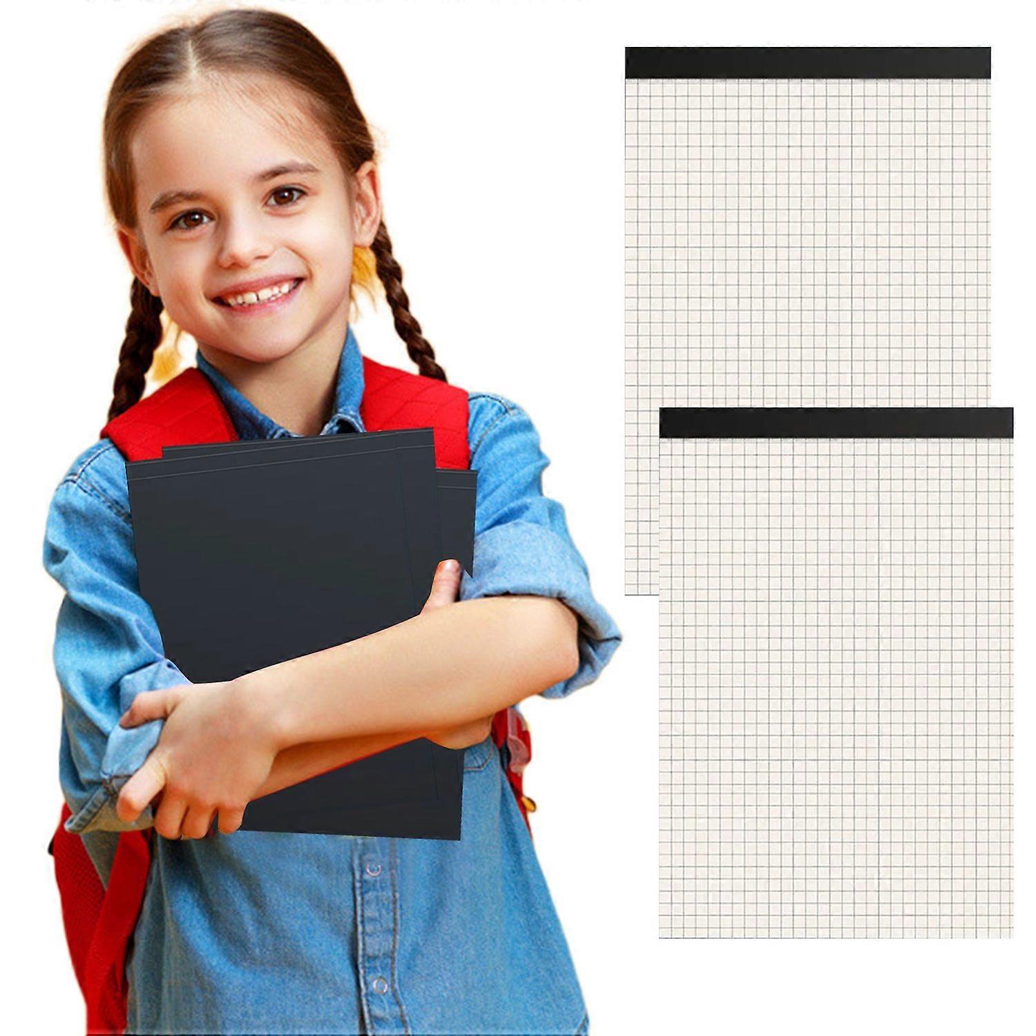 Grid Paper Pad 80 Sheets Easy Tear Off Quadrille Grid Notebook A5/B5/A4 ...