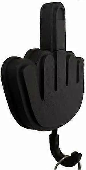 Black Middle Finger Key Hanger/Funny Gift Idea Self Adhesive Home Wall ...