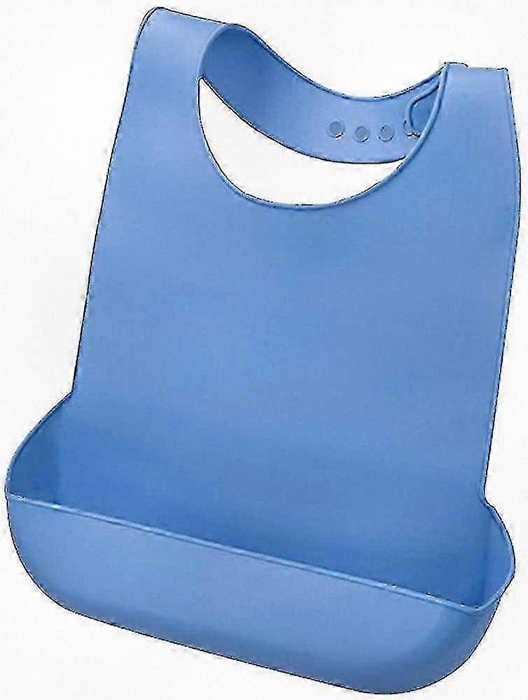 Reusable Silicone Adult Bib with Pocket Spill-Resistant Apparel Guard ...