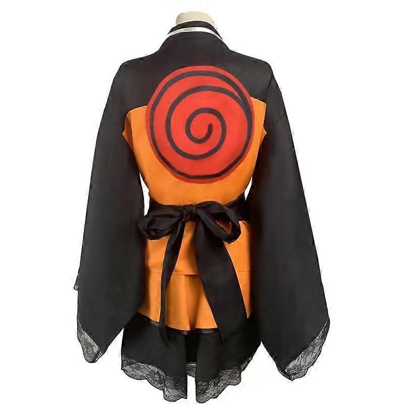 Uzumaki & Akatsuki Kimono-Inspired Dresses Naruto Anime Cosplay Set For ...