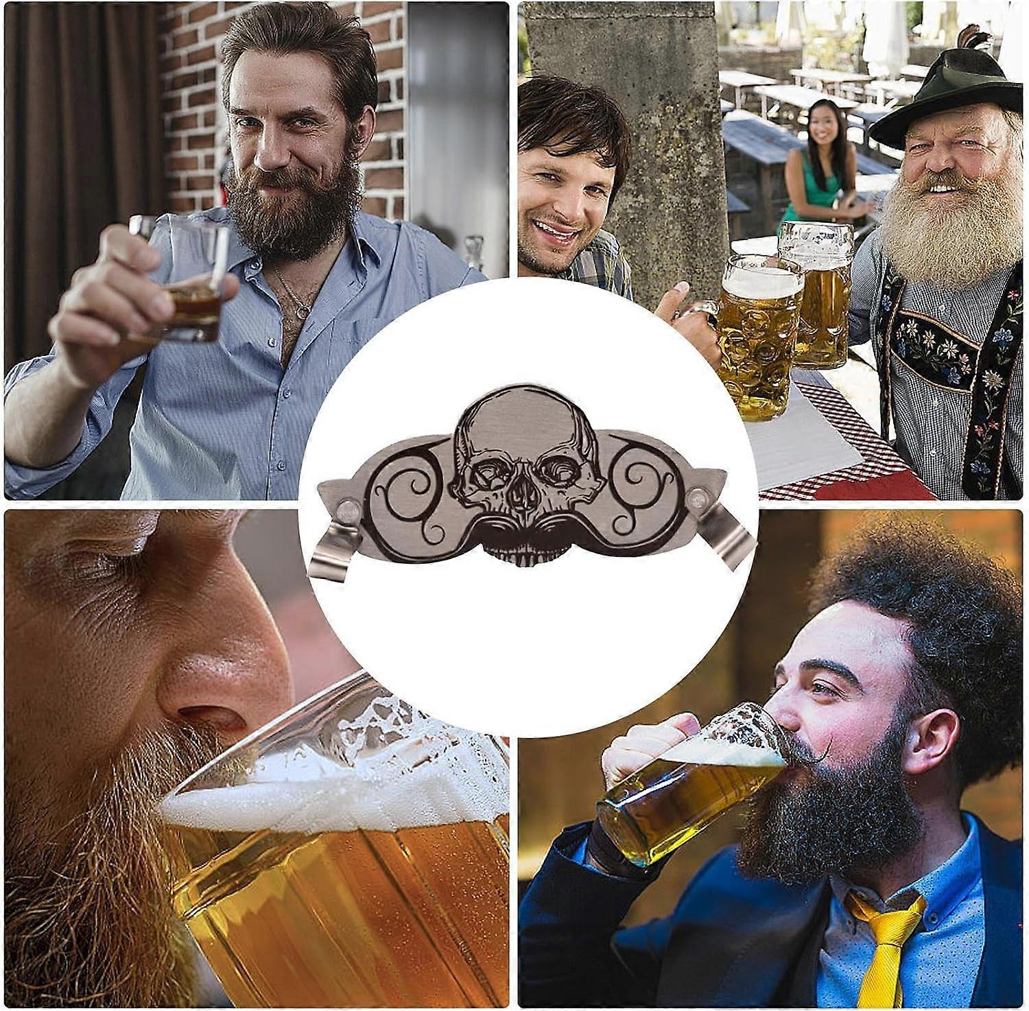 Moustache Guard, Moustache Drink Guard Stainless Steel Moustache Guard ...