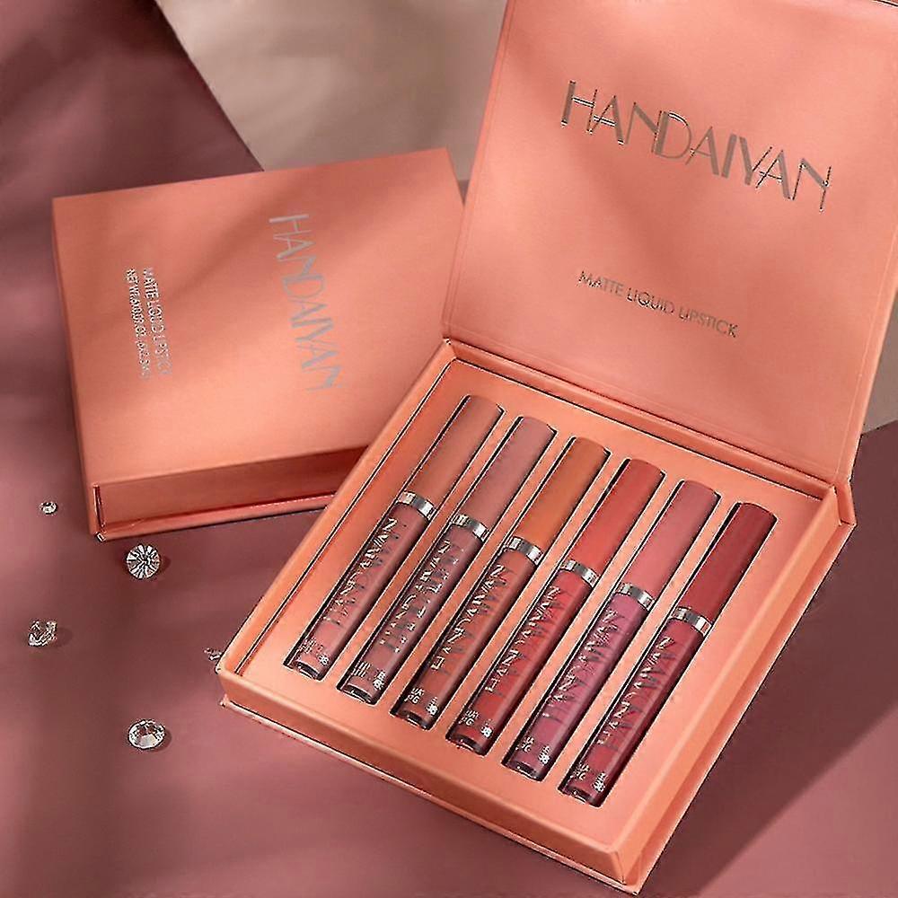 Handaiyan 6pcs Matte Liquid Lipstick Waterproof Long Lasting Lip Gloss ...