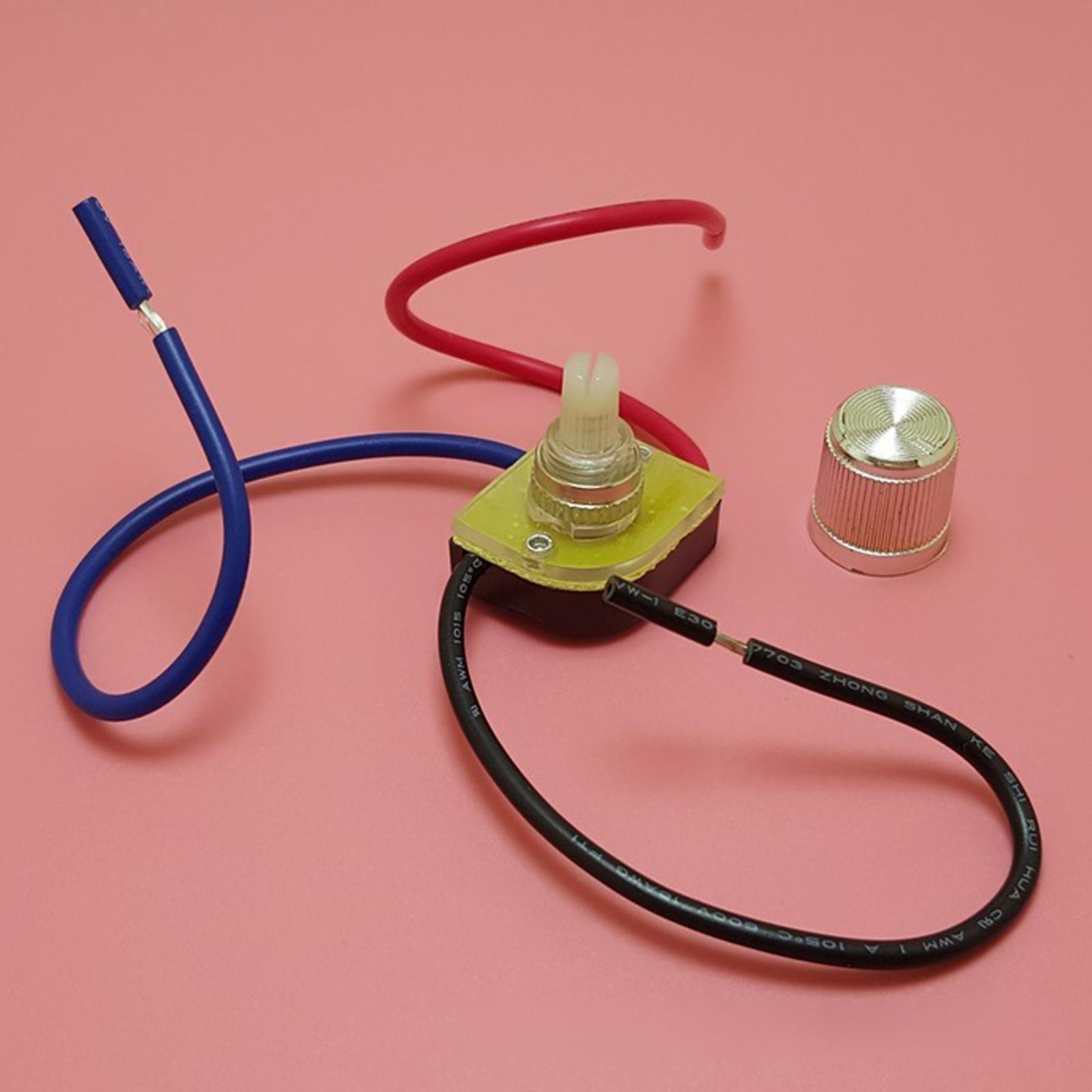 2 Circuit 3-Way Rotary Canopy Switch Lamp Dimmer Knob Switch Easy to ...