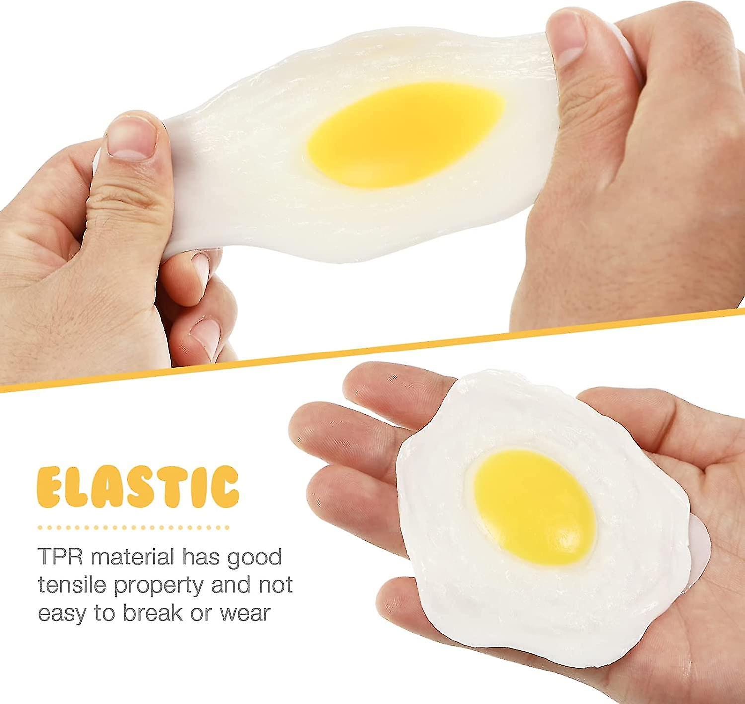 3pcs Fried Egg Toy, Soft Artificial Fried Egg Fake Fried Egg For Kids ...