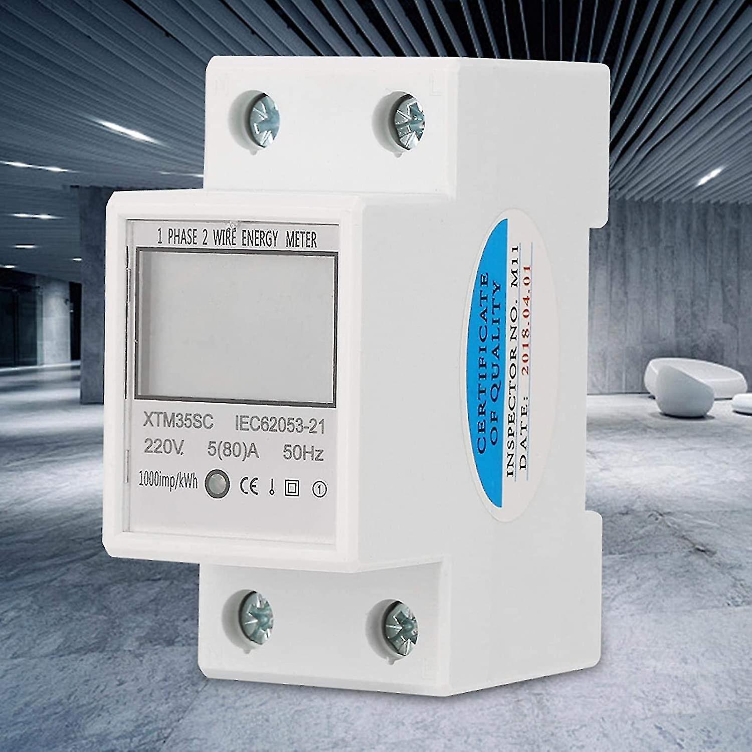 Single Phase Digital Energy Meter 220v Two Wire Electronic Kilowatt ...