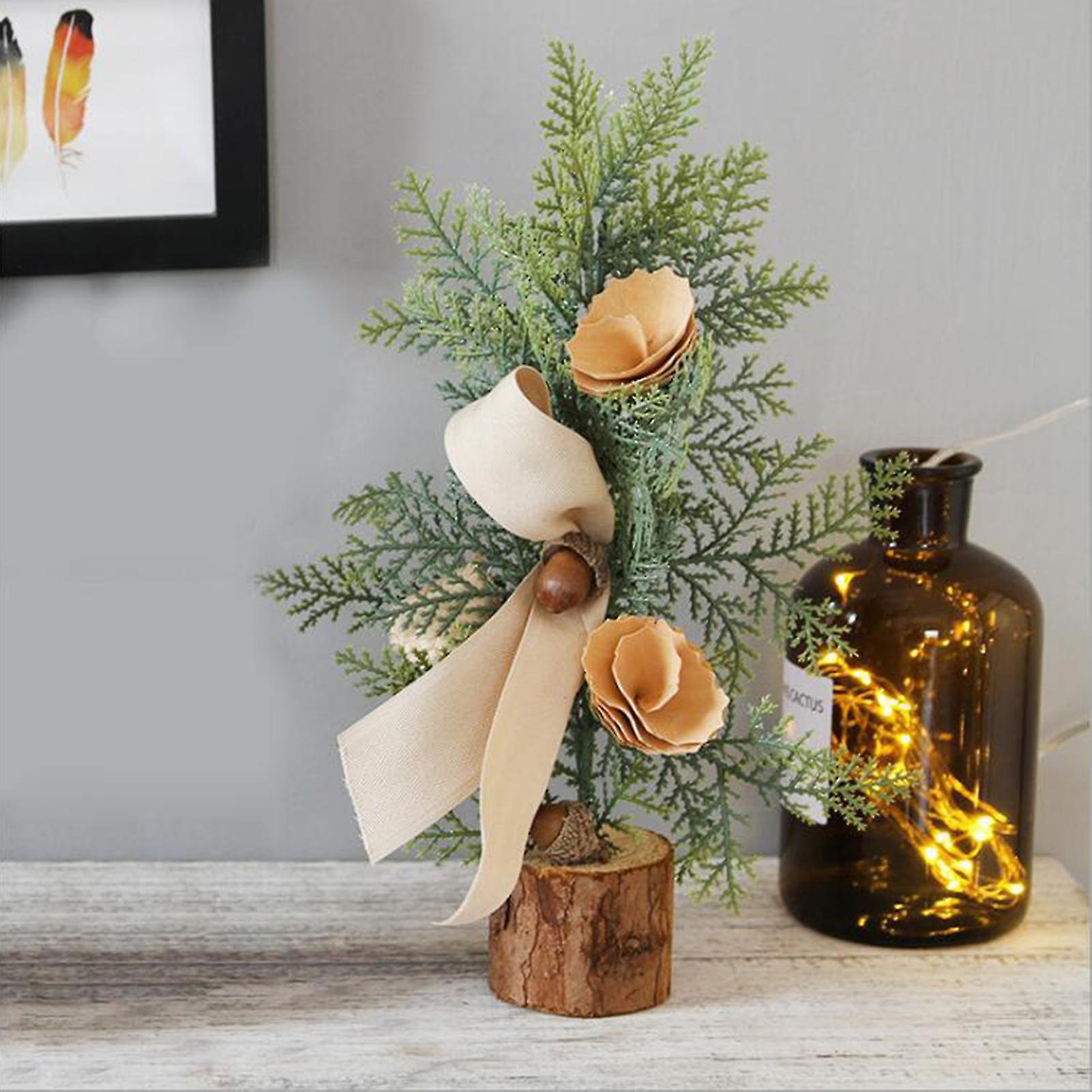 Mini Christmas Tree Vivid Decorations Portable 25cm Artificial ...
