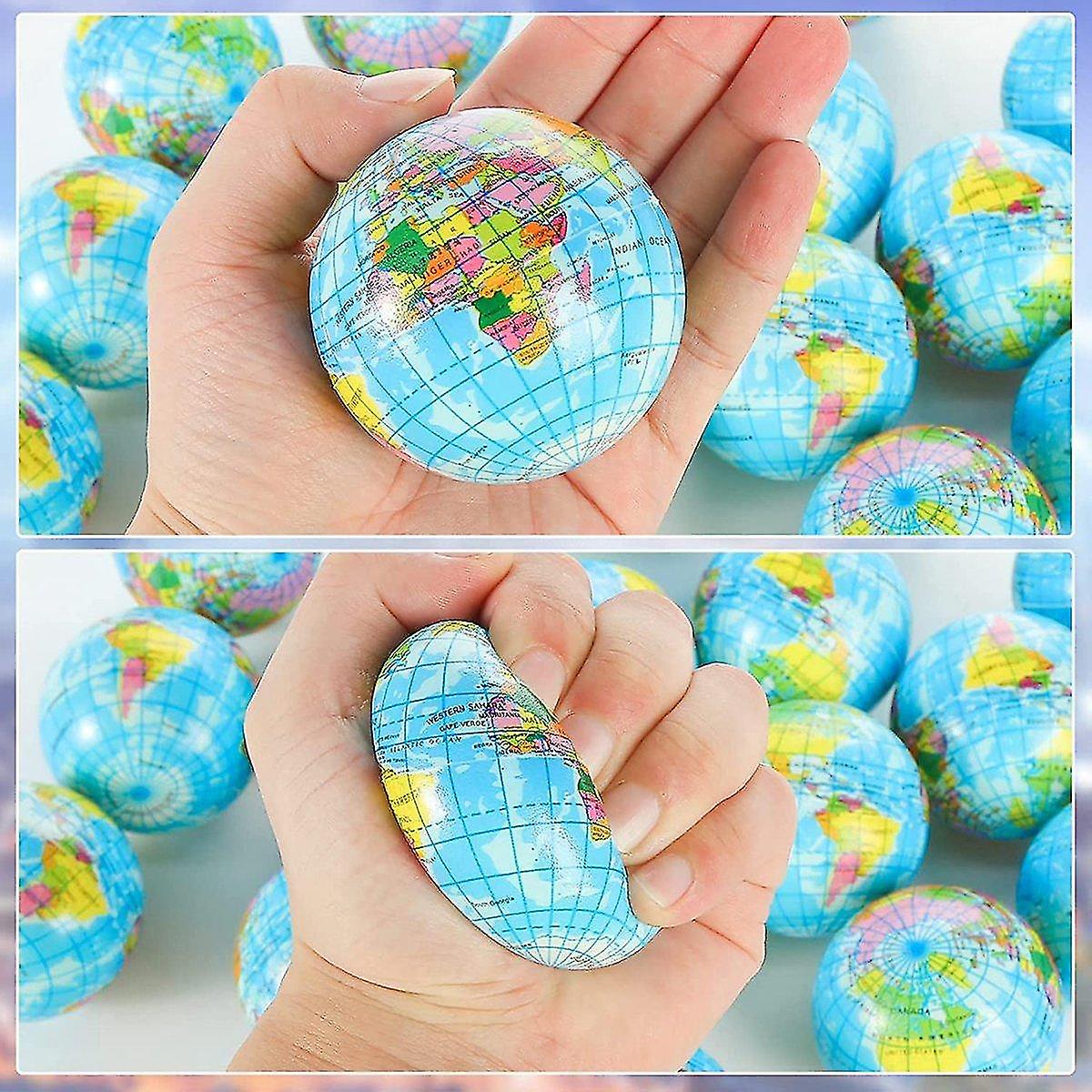 20 Pack Earth Stress Balls,2.5 Inches Earth Theme Squeeze Balls,stress ...