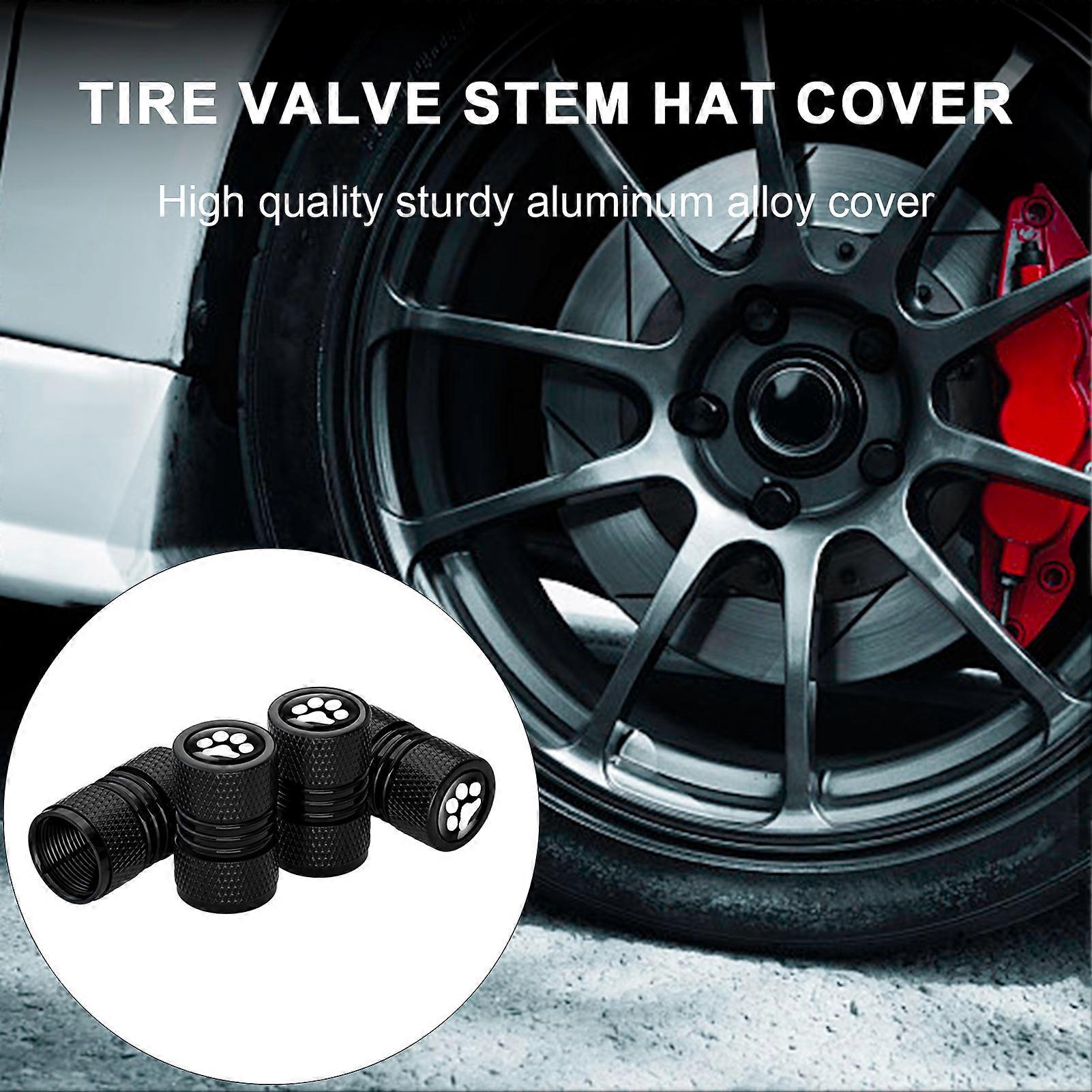 4Pcs Aluminum Alloy Tire Valve Stem Hat Cover Corrosion Resistant Leak ...