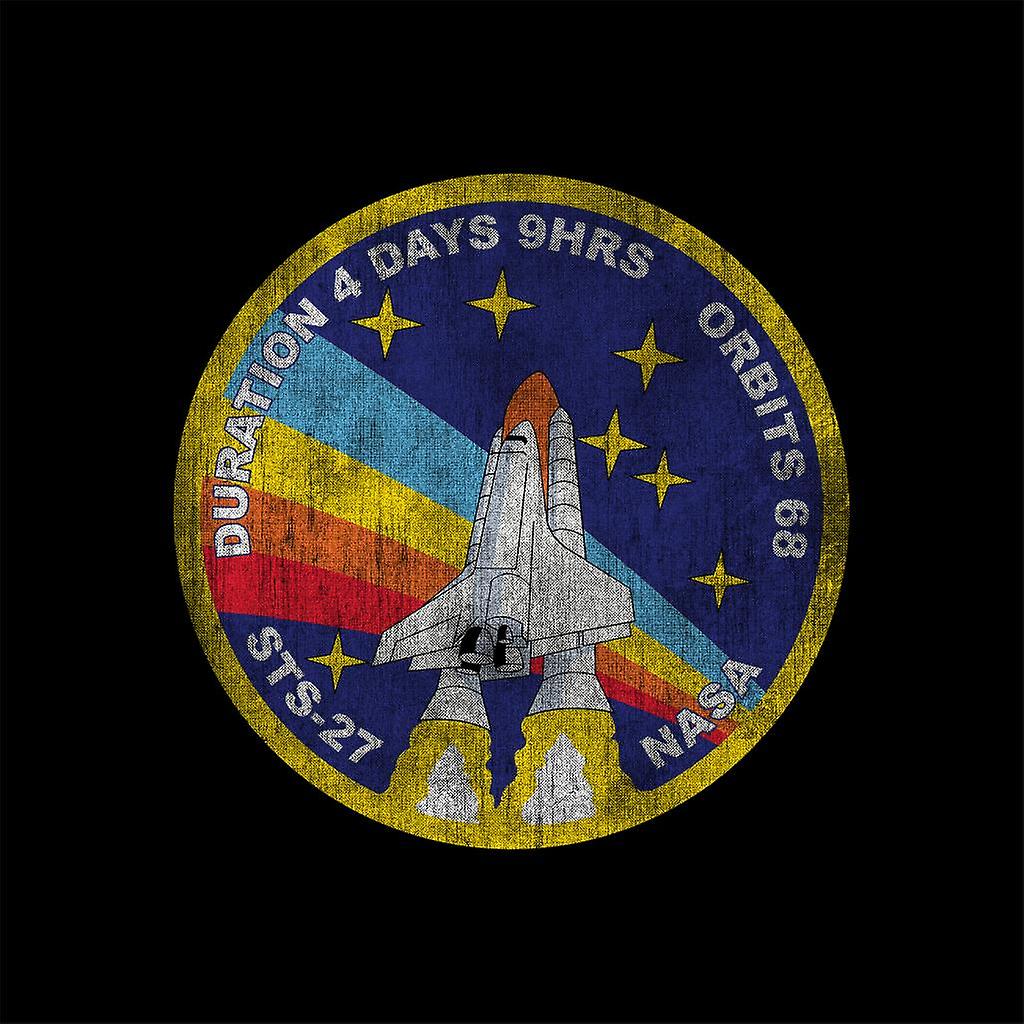 NASA STS 27 Atlantis Mission Badge Distressed Cushion | Fruugo UK
