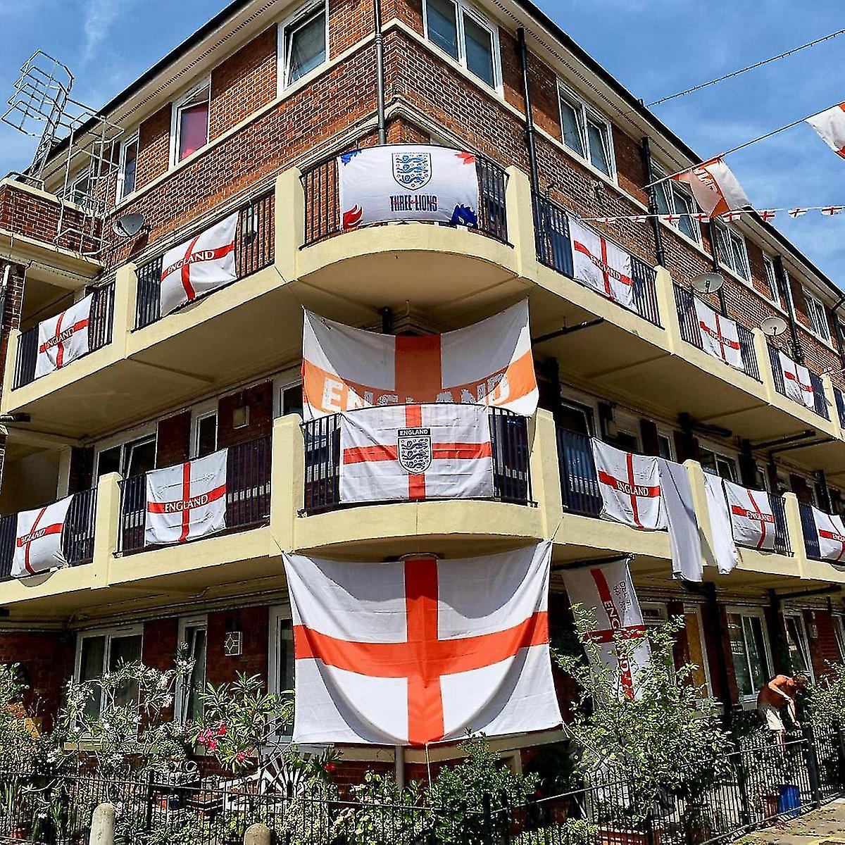 Anglická vlajka 3x5 venkovní, anglické národní vlajky, s šitými pruhy ...