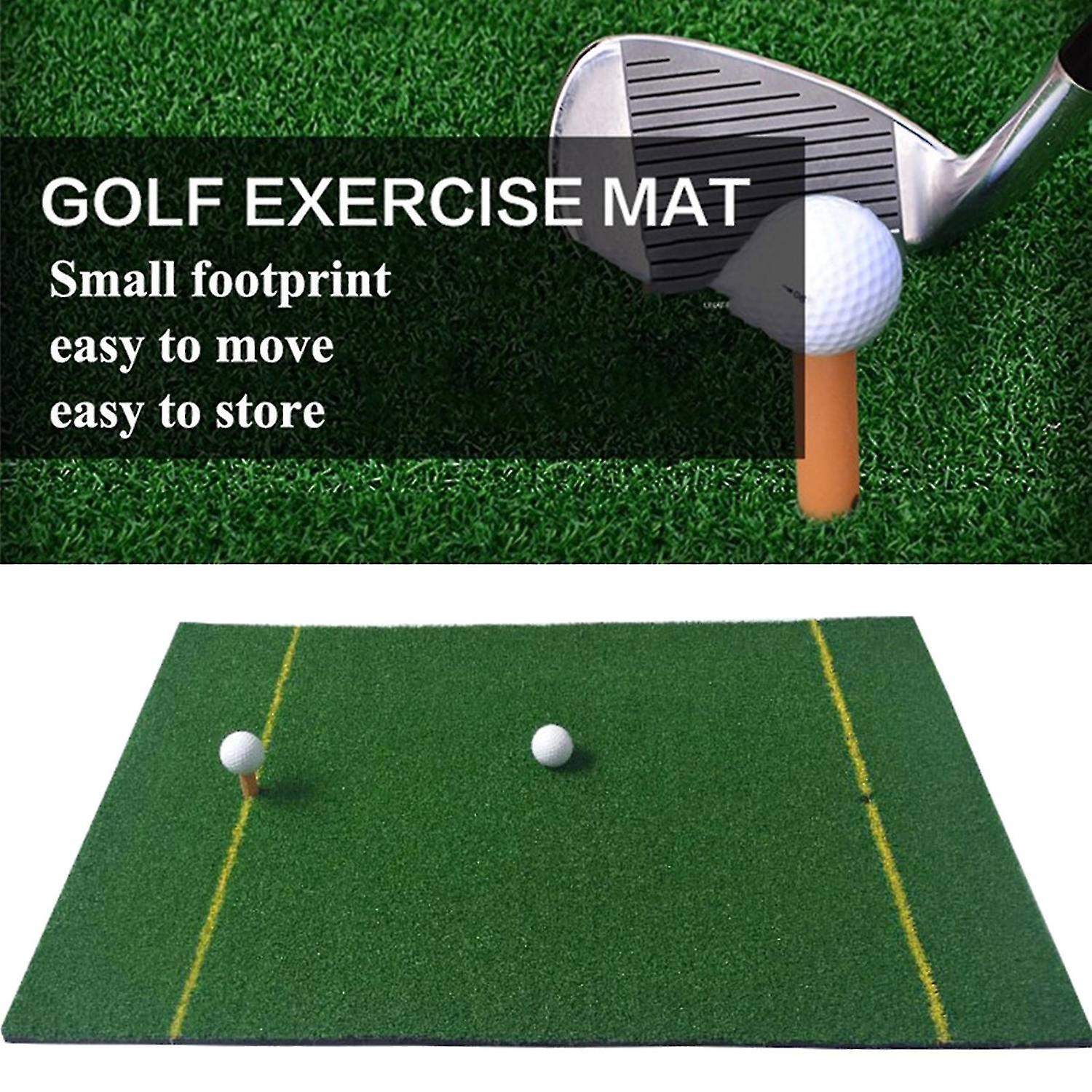 60cm x 90cm Indoor Golf Practice Hitting Mat Faux Turf Grass Pad with ...