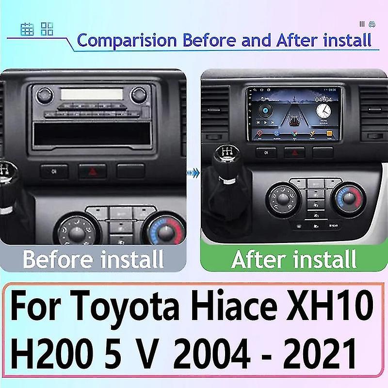 For Toyota Hiace XH10 H200 5 Ⅴ 2004 - 2021 Car Radio Multimedia Video ...