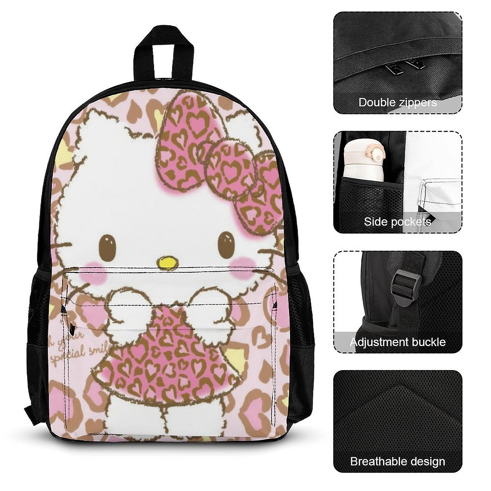 Hello Kitty Backpack Set, Backpack with Lunch Box And Pencil Case 3pcs ...