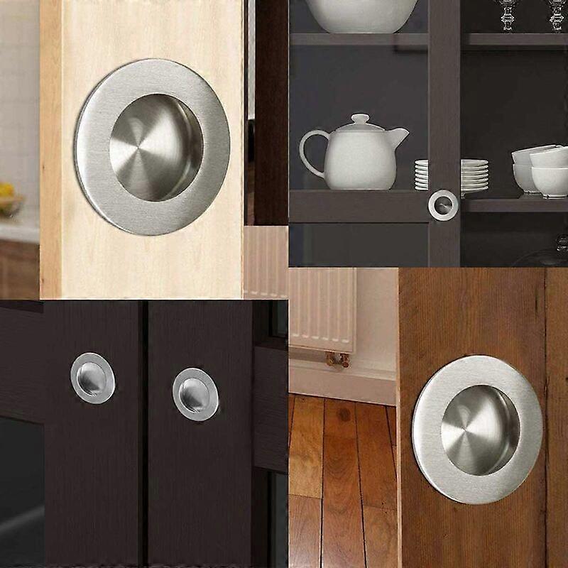 Stainless Steel Recessed Sliding Door Handles Round Invisible Groove ...
