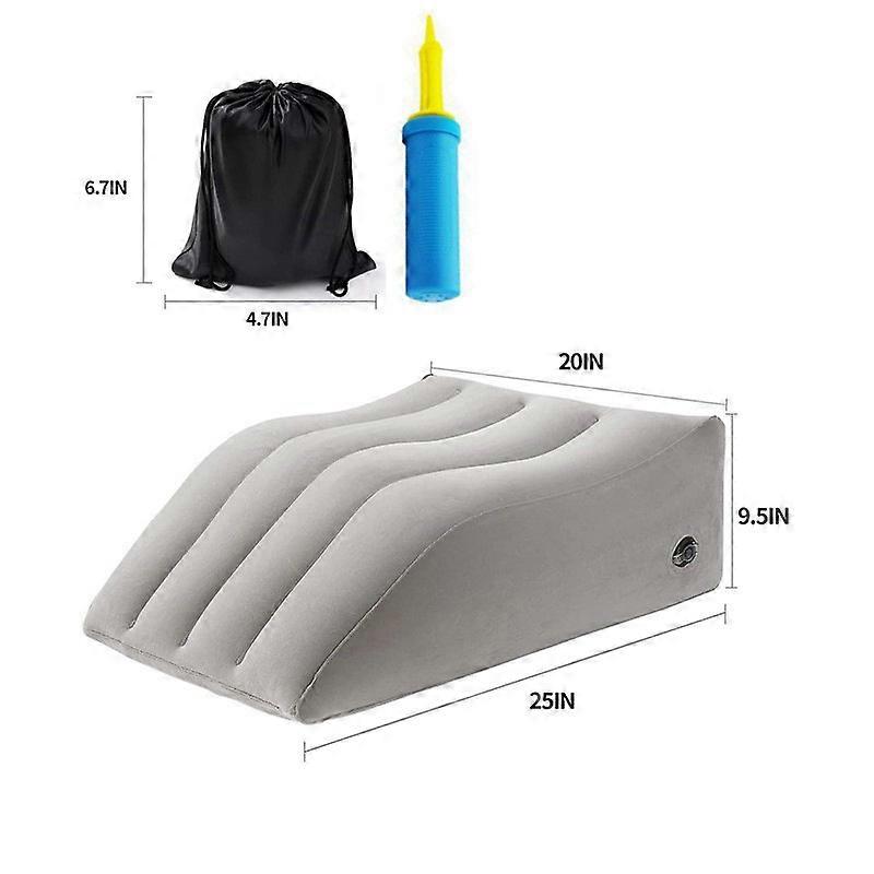 Leg Elevation Inflatable Wedge Pillow, 25 x 20 x 9.5 inches Leg Support ...