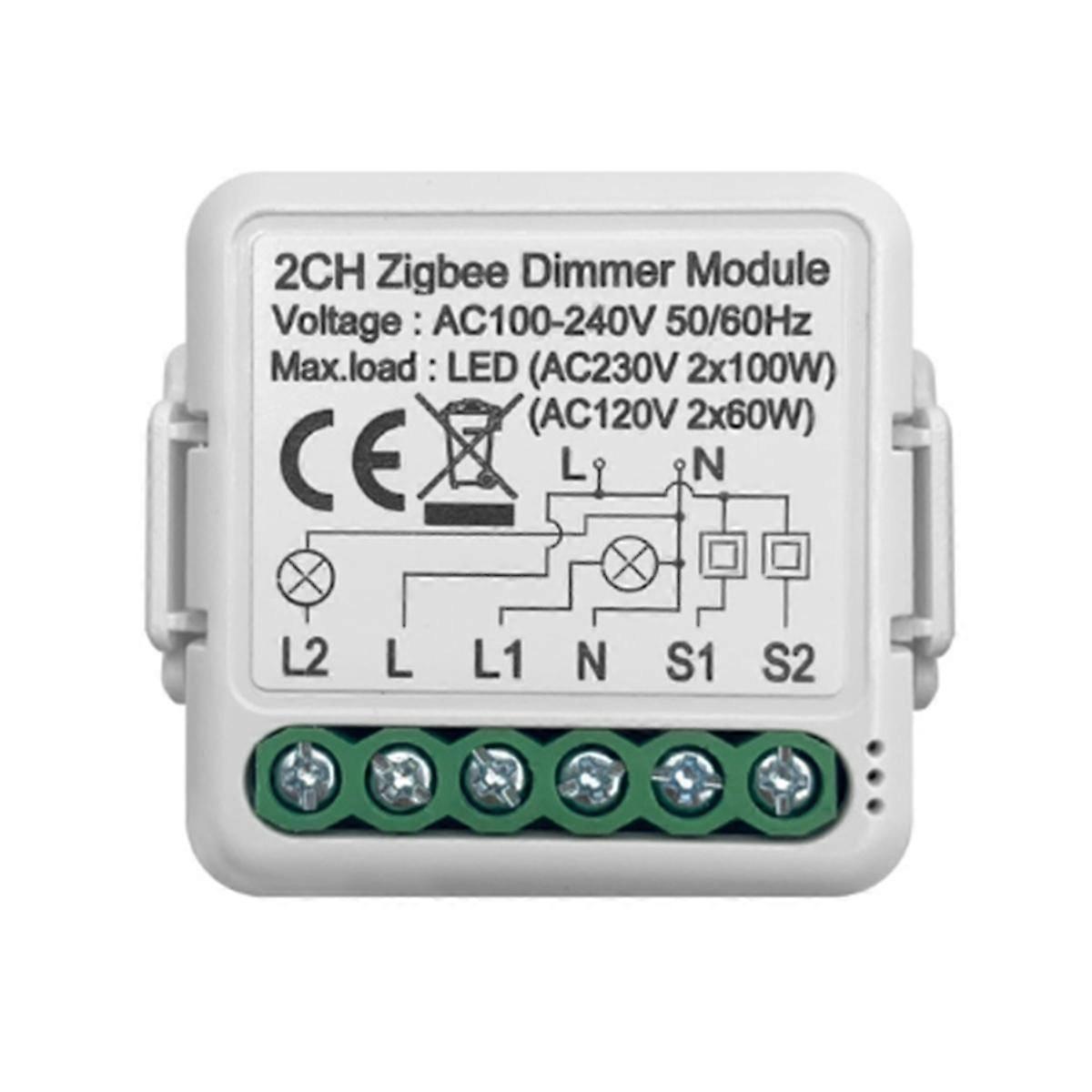 Tuya ZigBee Smart Dimmer Switch Module Supports 2 Way Control DIY Dimmable Switches 10A Work for ...