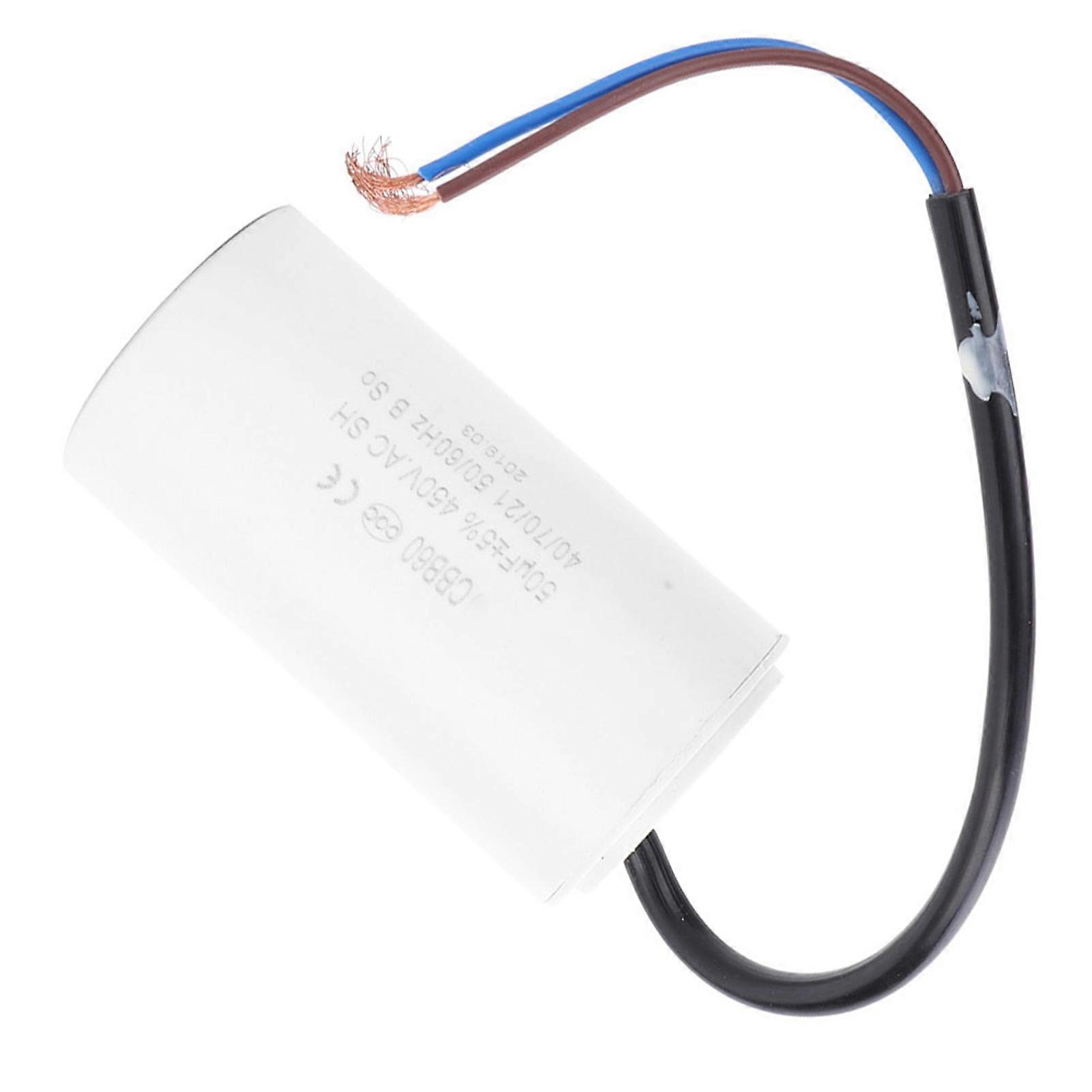 CBB60 Motor Starting Capacitor 450V 50uF Microfarad Capacitor Wire Lead ...